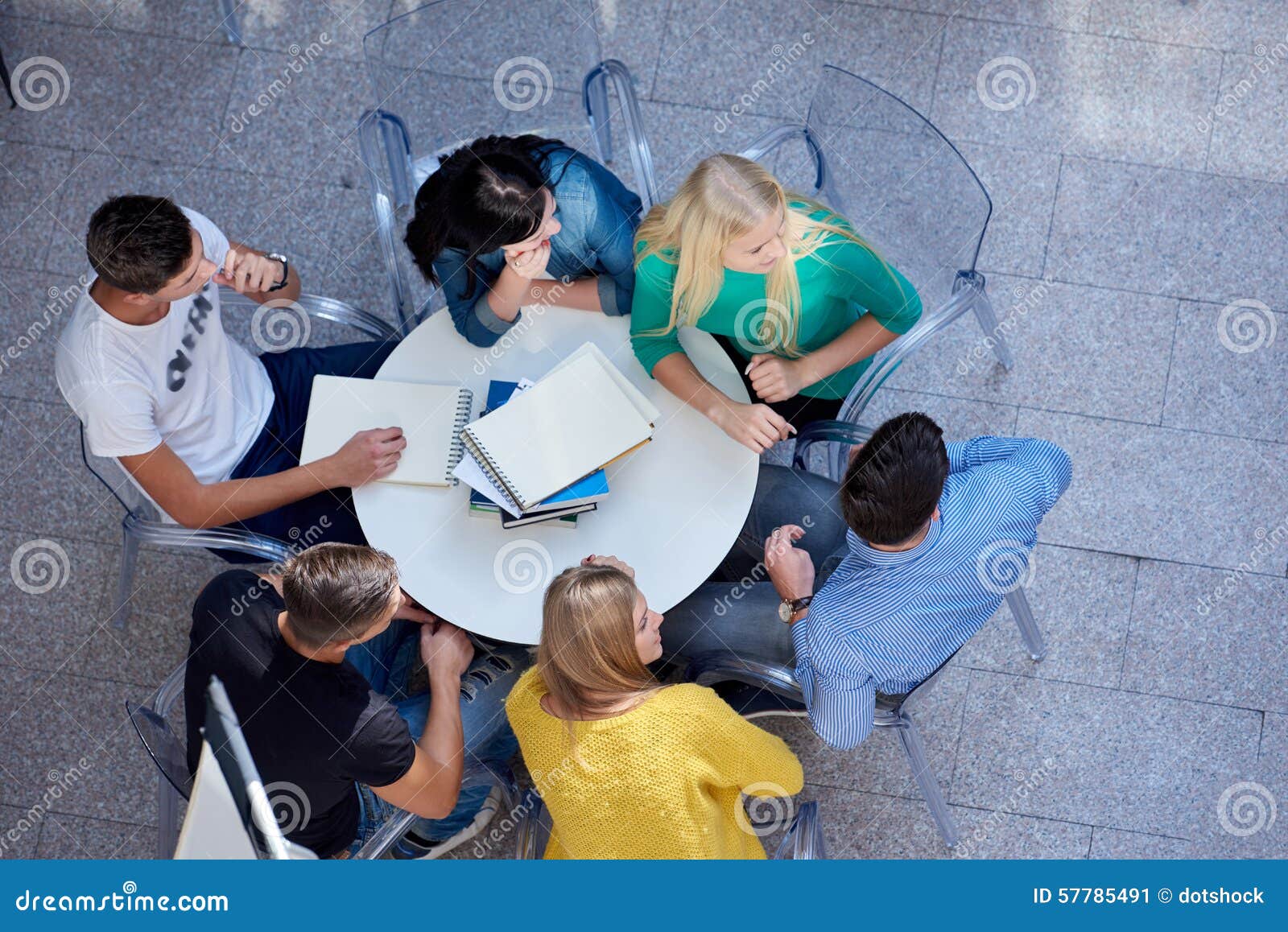 Group of students top view stock image. Image of project - 57785491