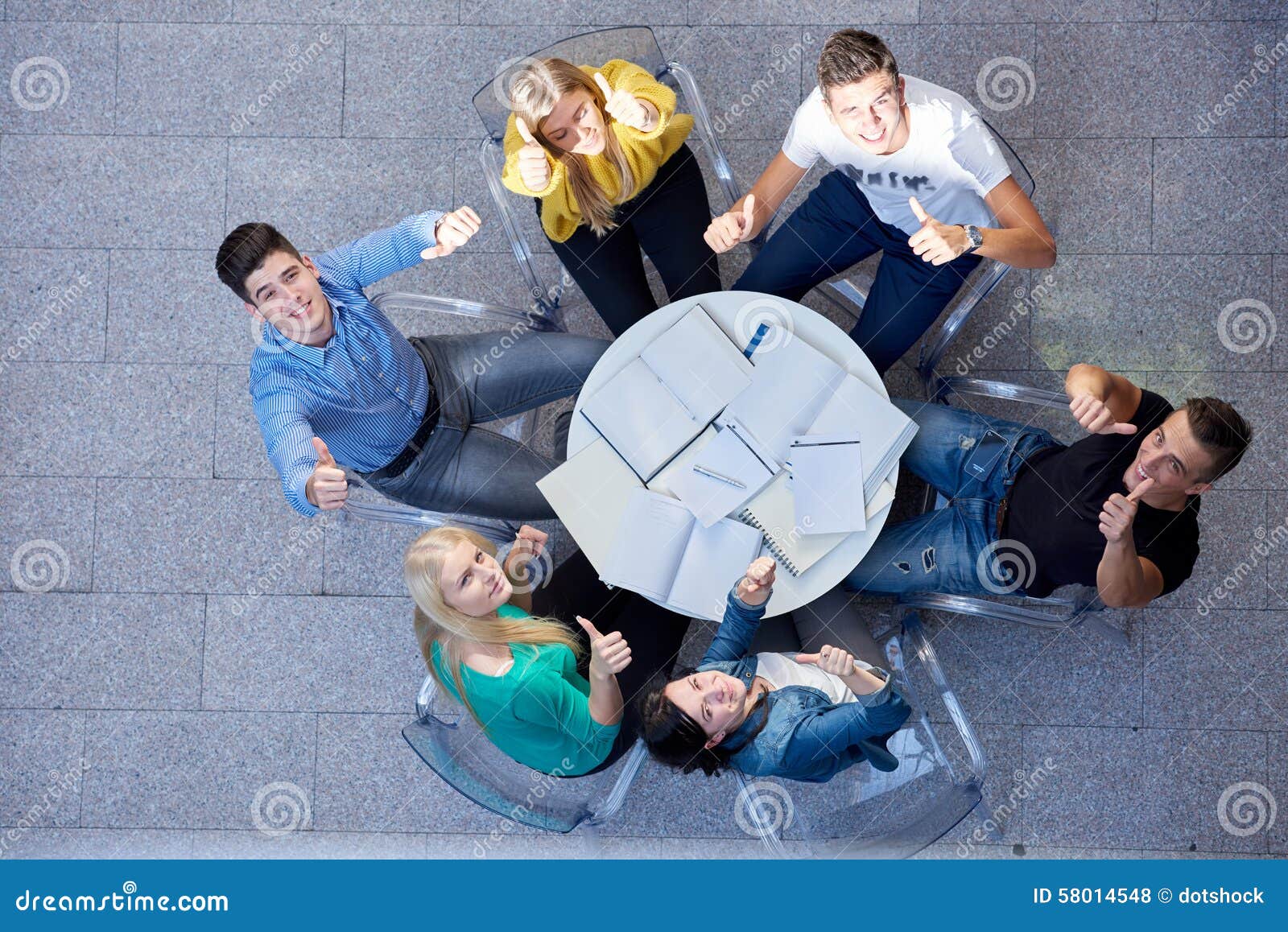 Group of students top view stock photo. Image of indoor - 58014548