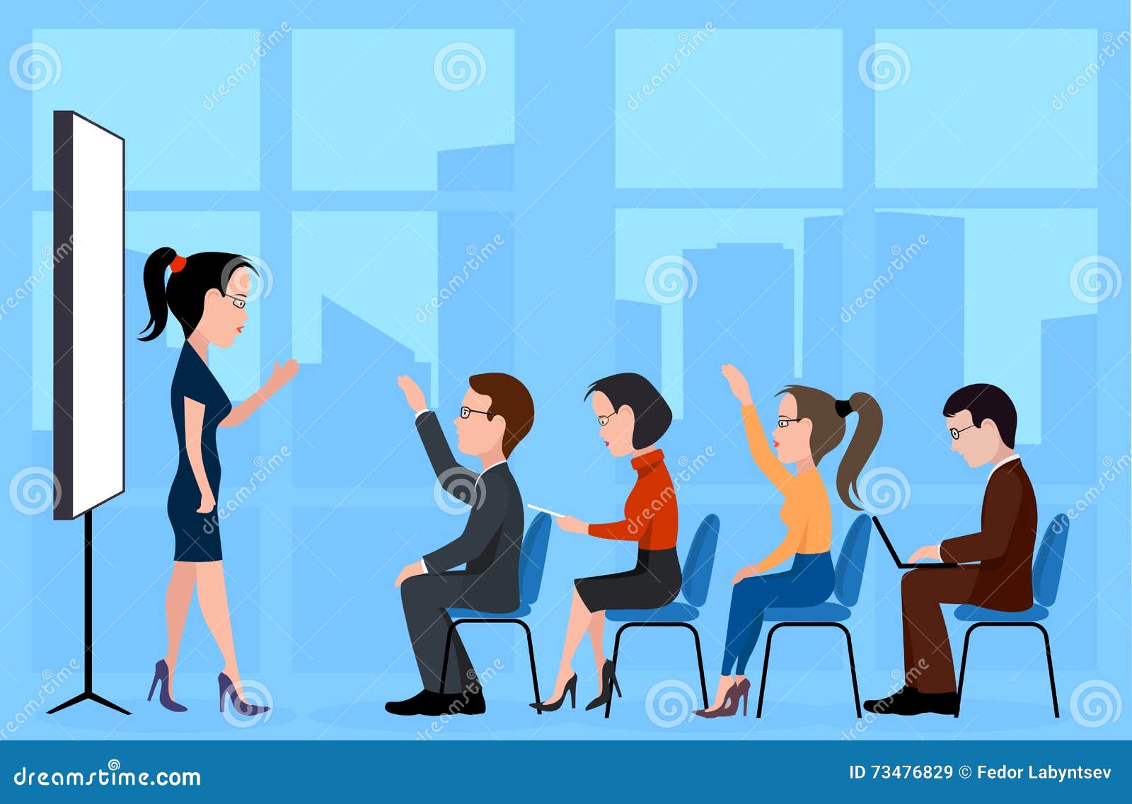 Group Of Students In Graduation Gown And Mortarboard Vector ...