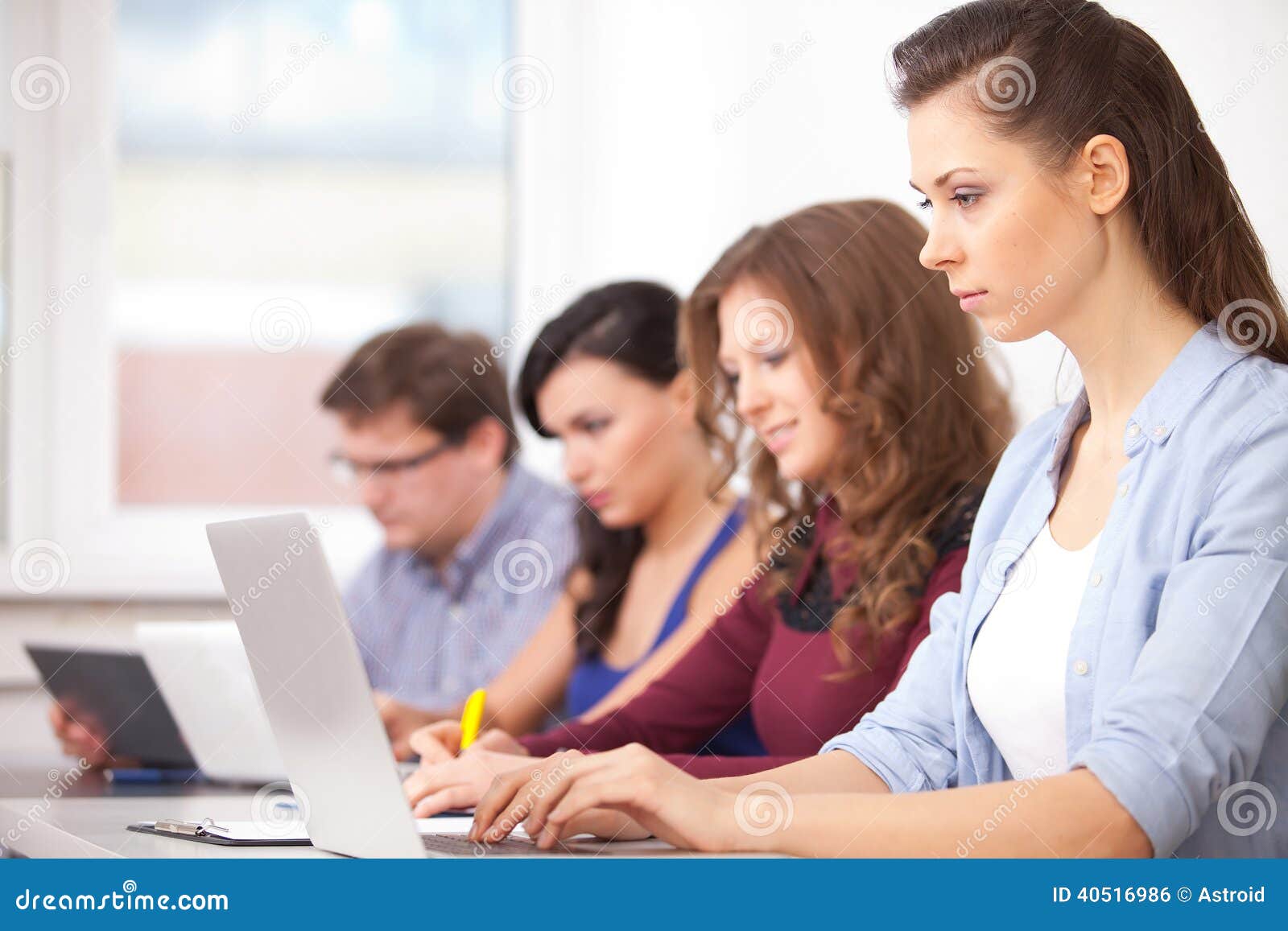 Group of students stock photo. Image of horizontal, group - 40516986