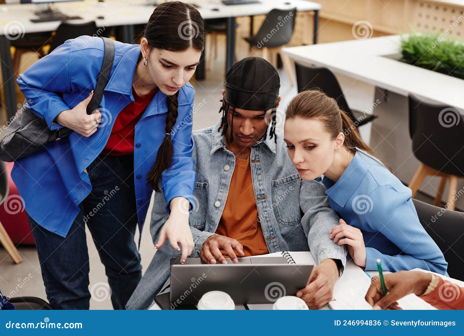 Group of Students Using Laptop Stock Photo - Image of college ...