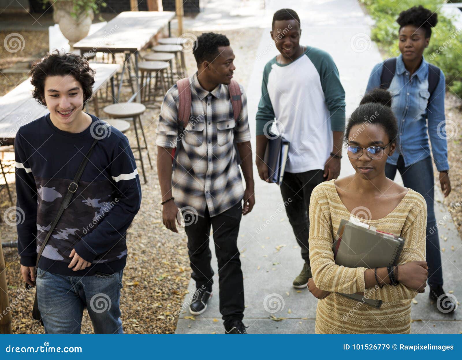 Group of Students Walking Together Stock Image - Image of youth, unity ...