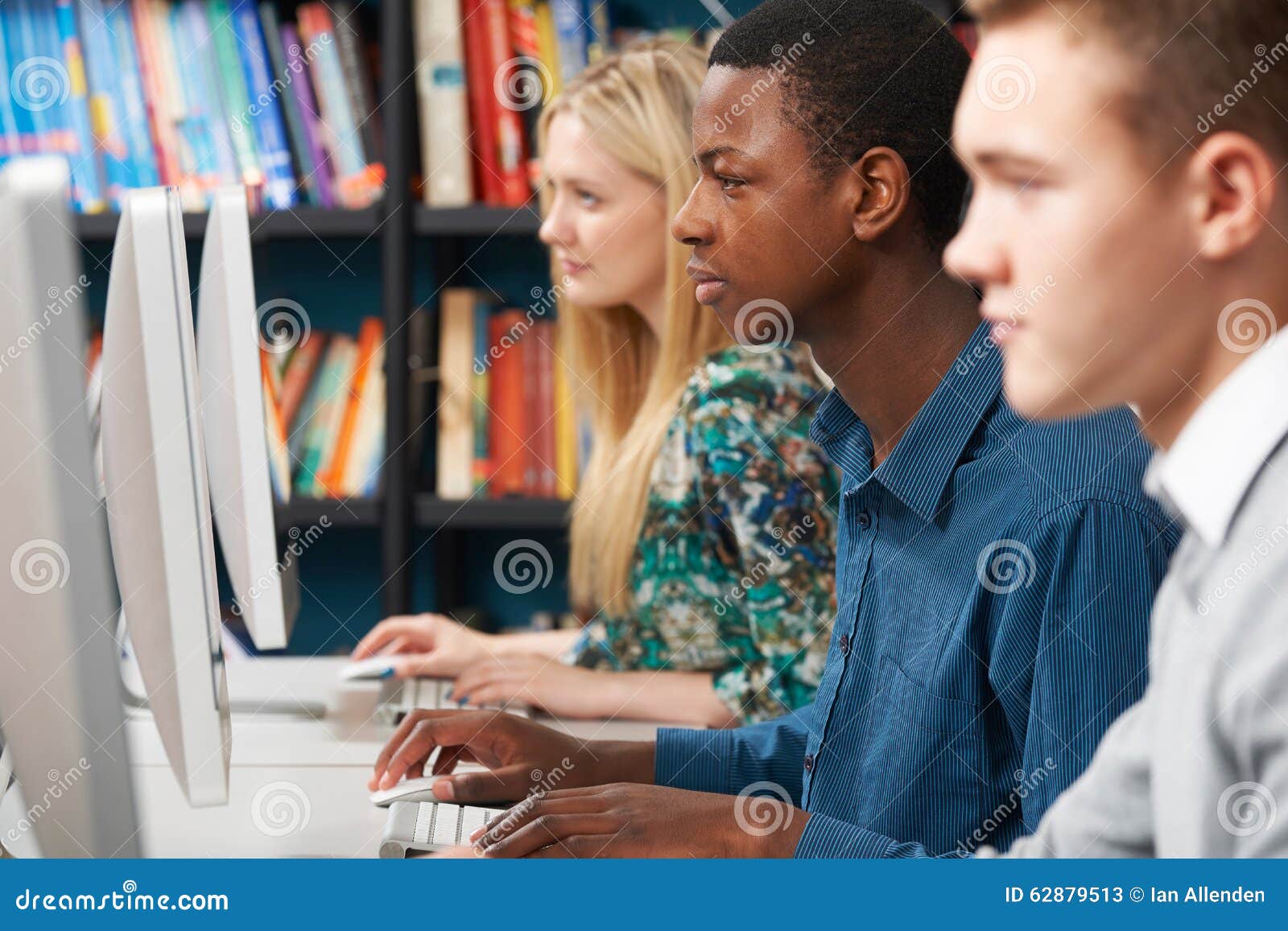Group of Students Working at Computers in Classroom Stock Image - Image ... Group of Students Working at Computers in Classroom Stock Image - Image ...
