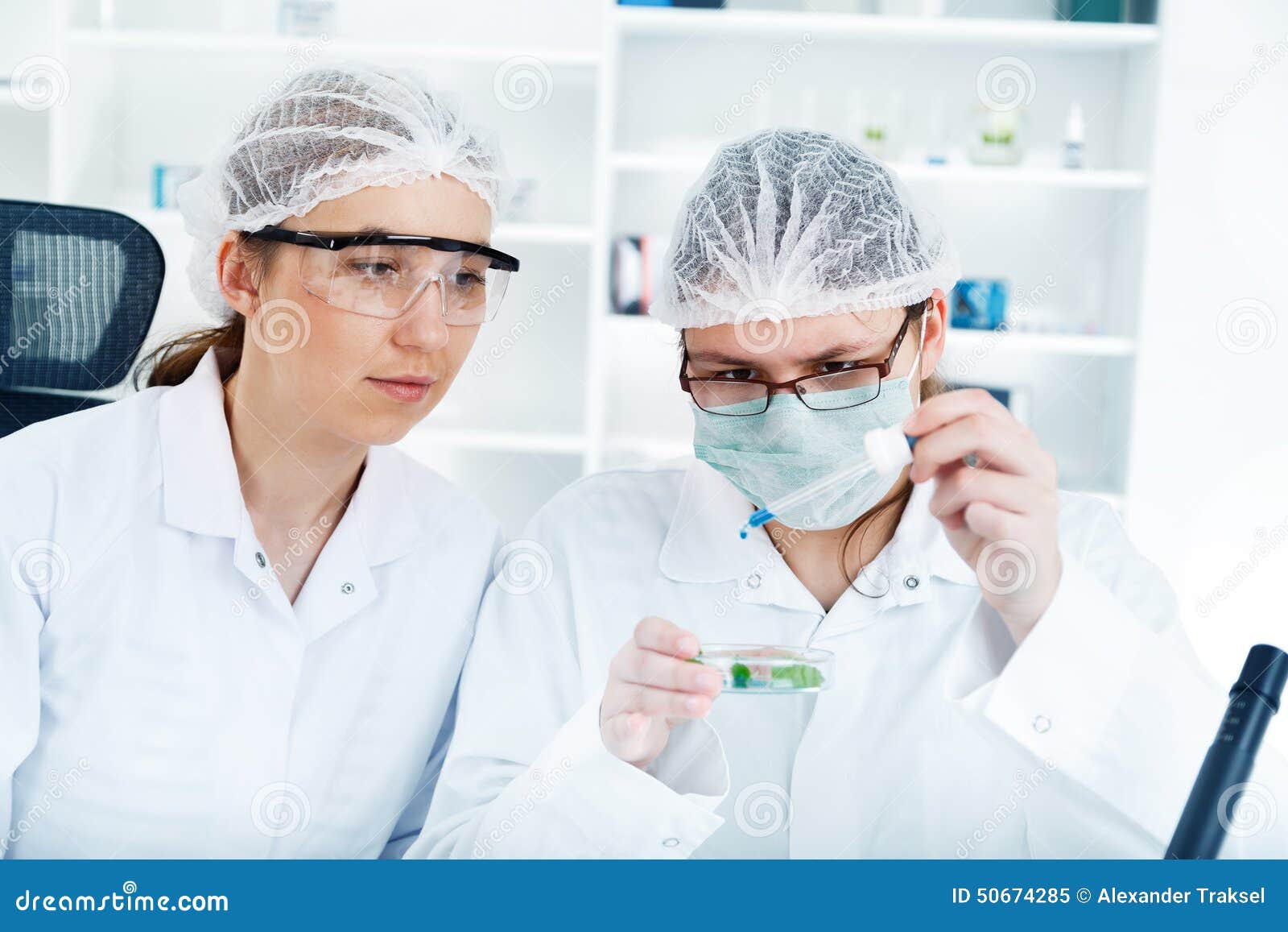Group of the Students Working at the Laboratory Stock Image - Image of ...