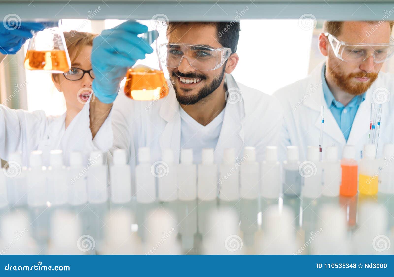 Group of Students Working at the Laboratory Stock Photo - Image of ...
