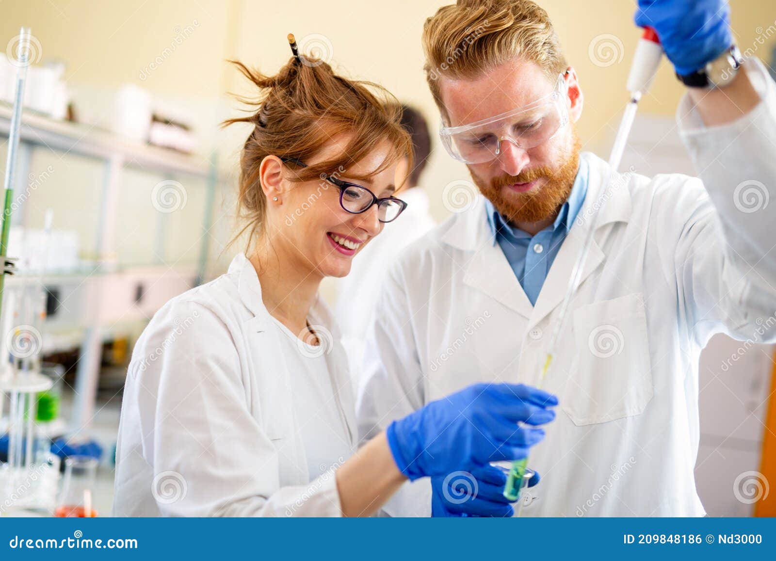 Group of Students Working at the Laboratory Stock Photo - Image of ...