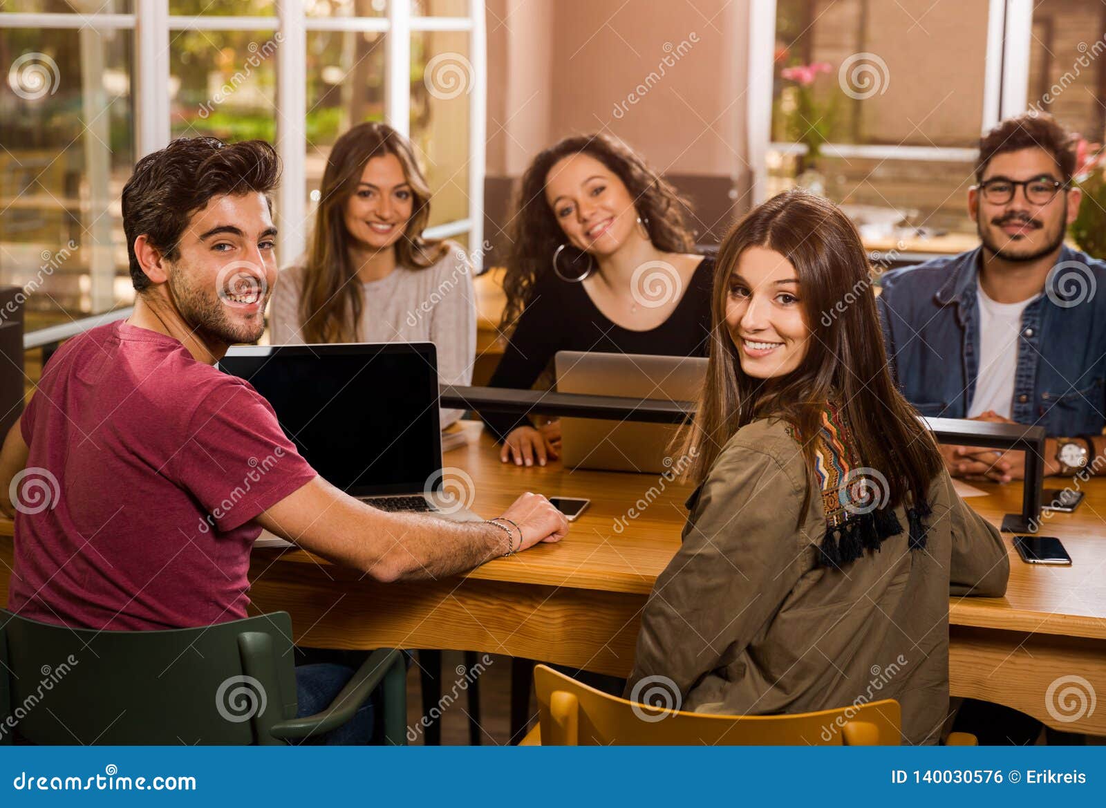 Group of Students Working Together Stock Photo - Image of investigate ...
