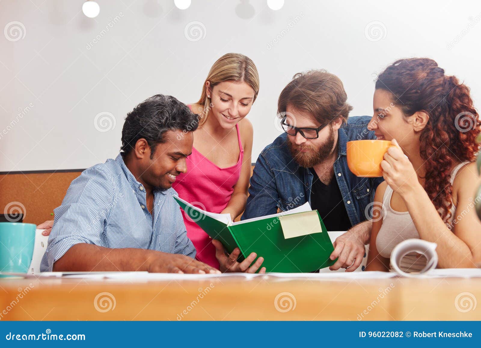 Group of Students in Workshop Stock Photo - Image of learn, management ...