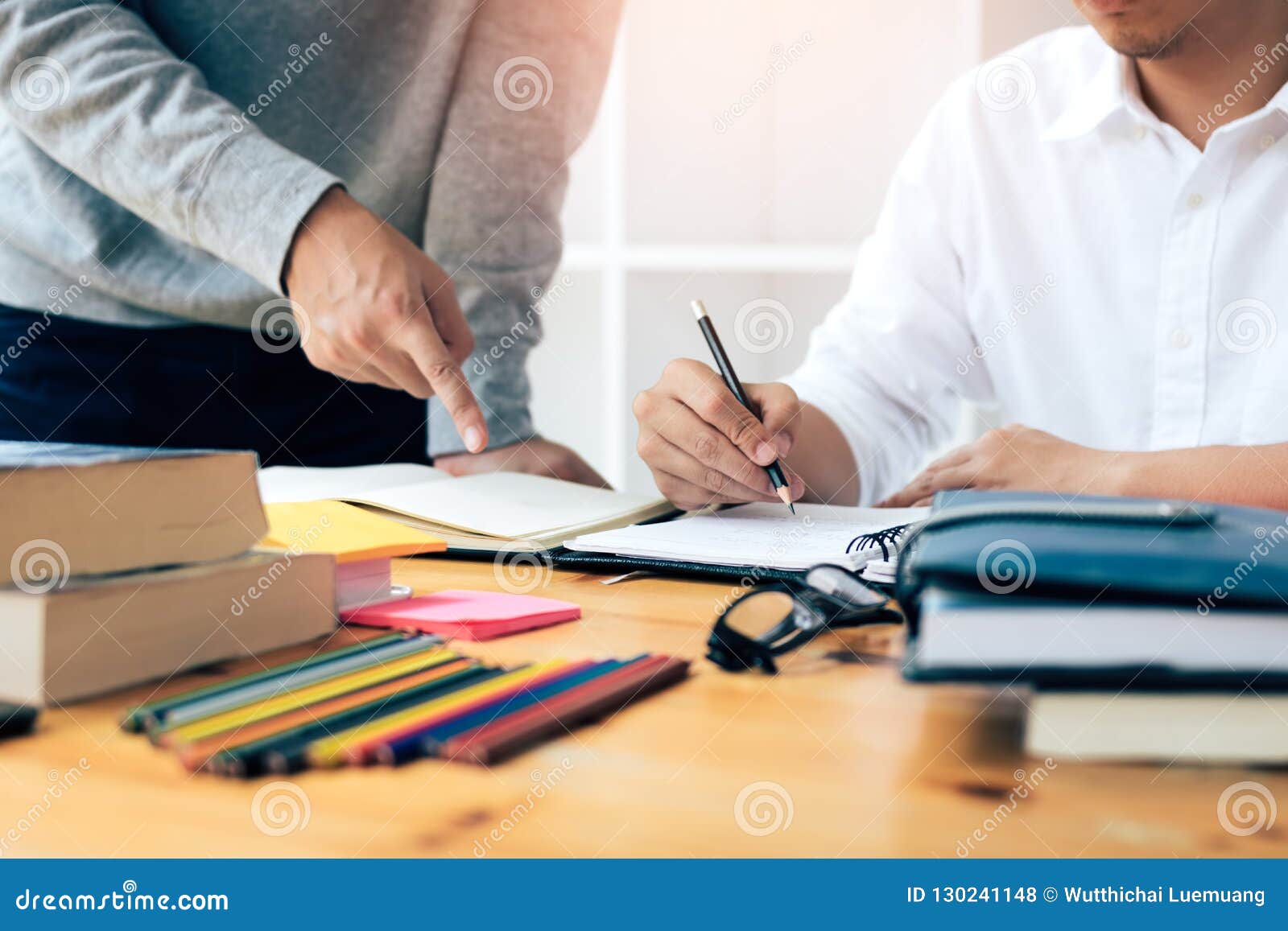 Group of Students are Writing a University Test. Stock Photo - Image of ...