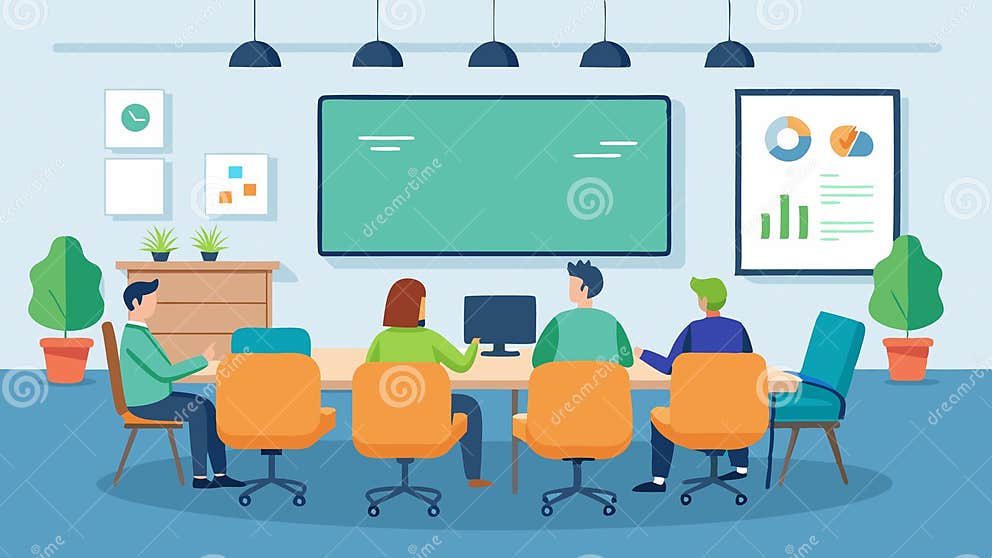 A Group Study Room Equipped with a Large TV Screen Whiteboard and ...