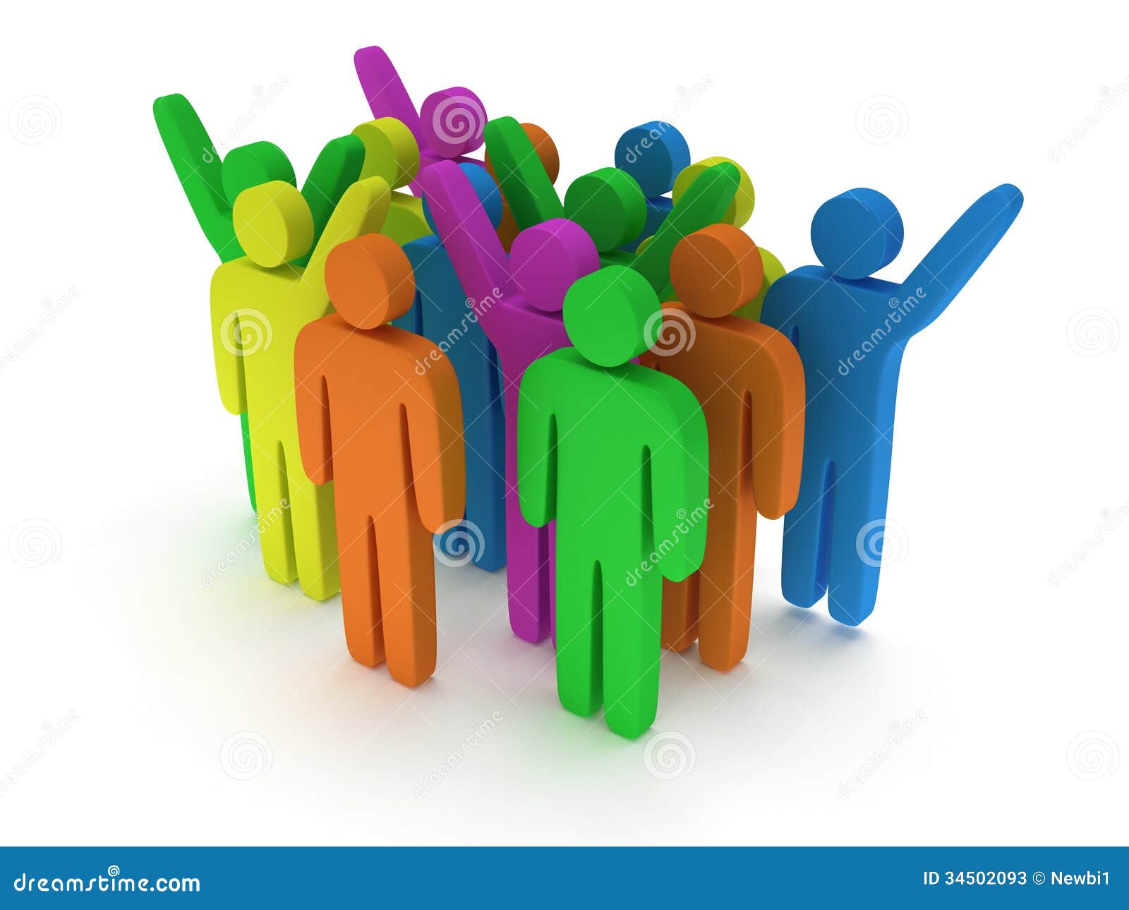 Group of Stylized Colored People Stand on White Stock Illustration ...