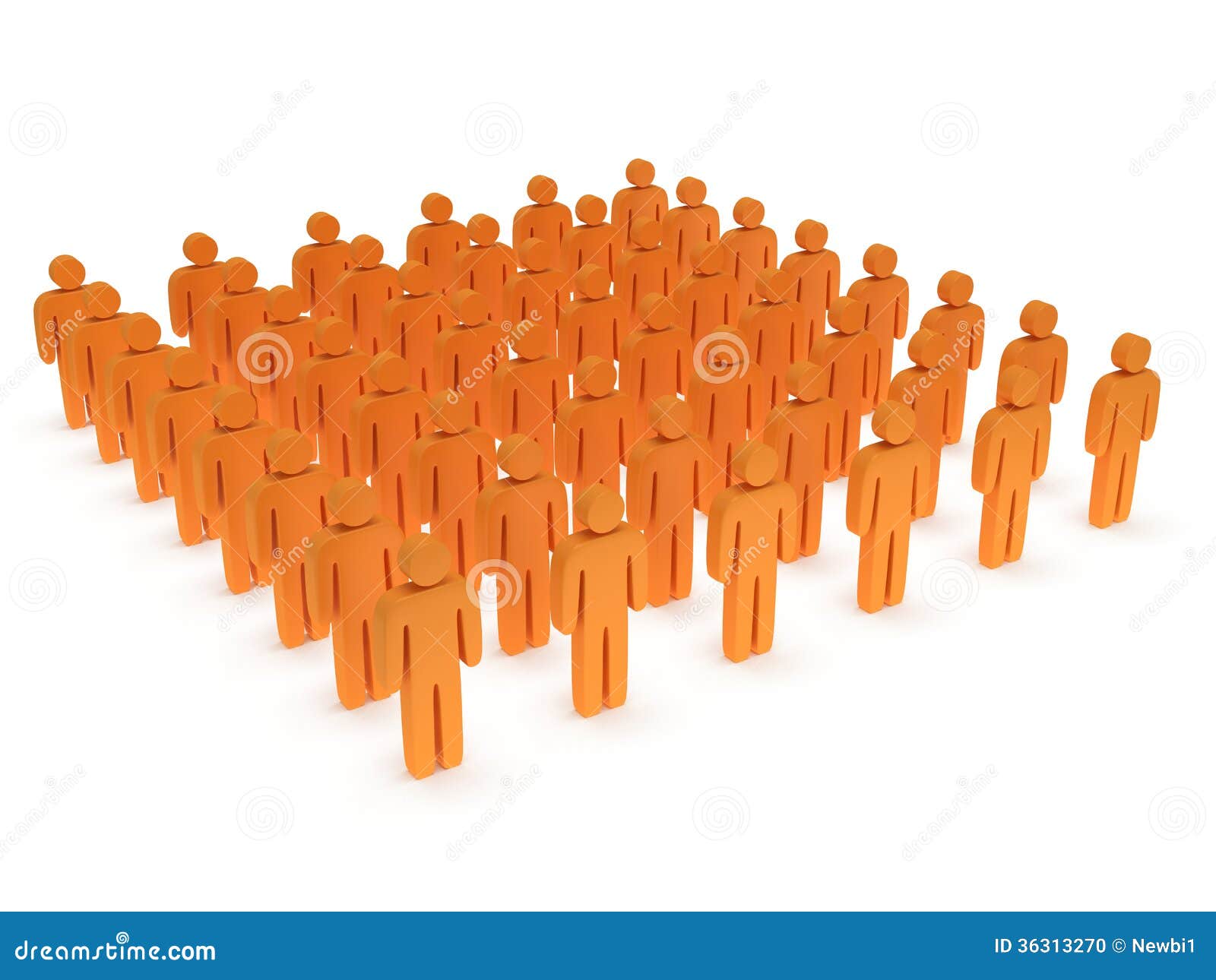 Group of Stylized Orange People Stand on White Stock Illustration ...