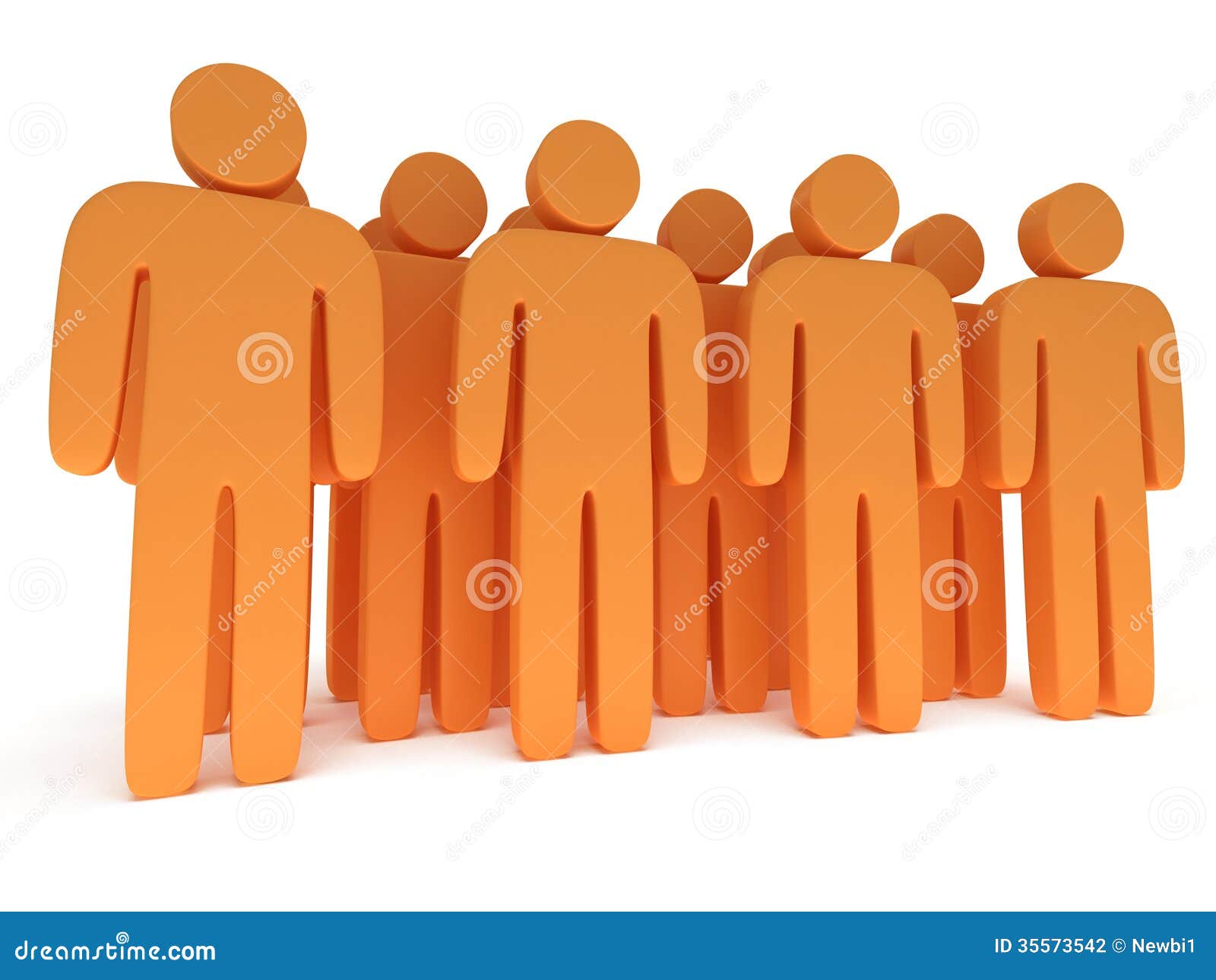 Group of Stylized Orange People Stock Illustration - Illustration of ...