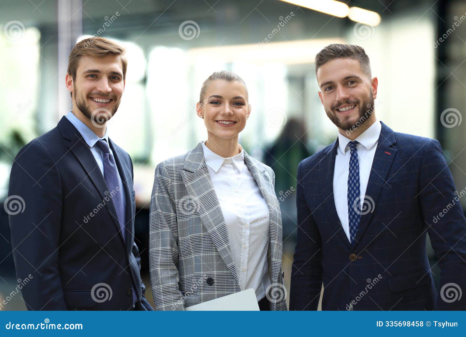 Group of Successful Business People on the Background of the Office ...