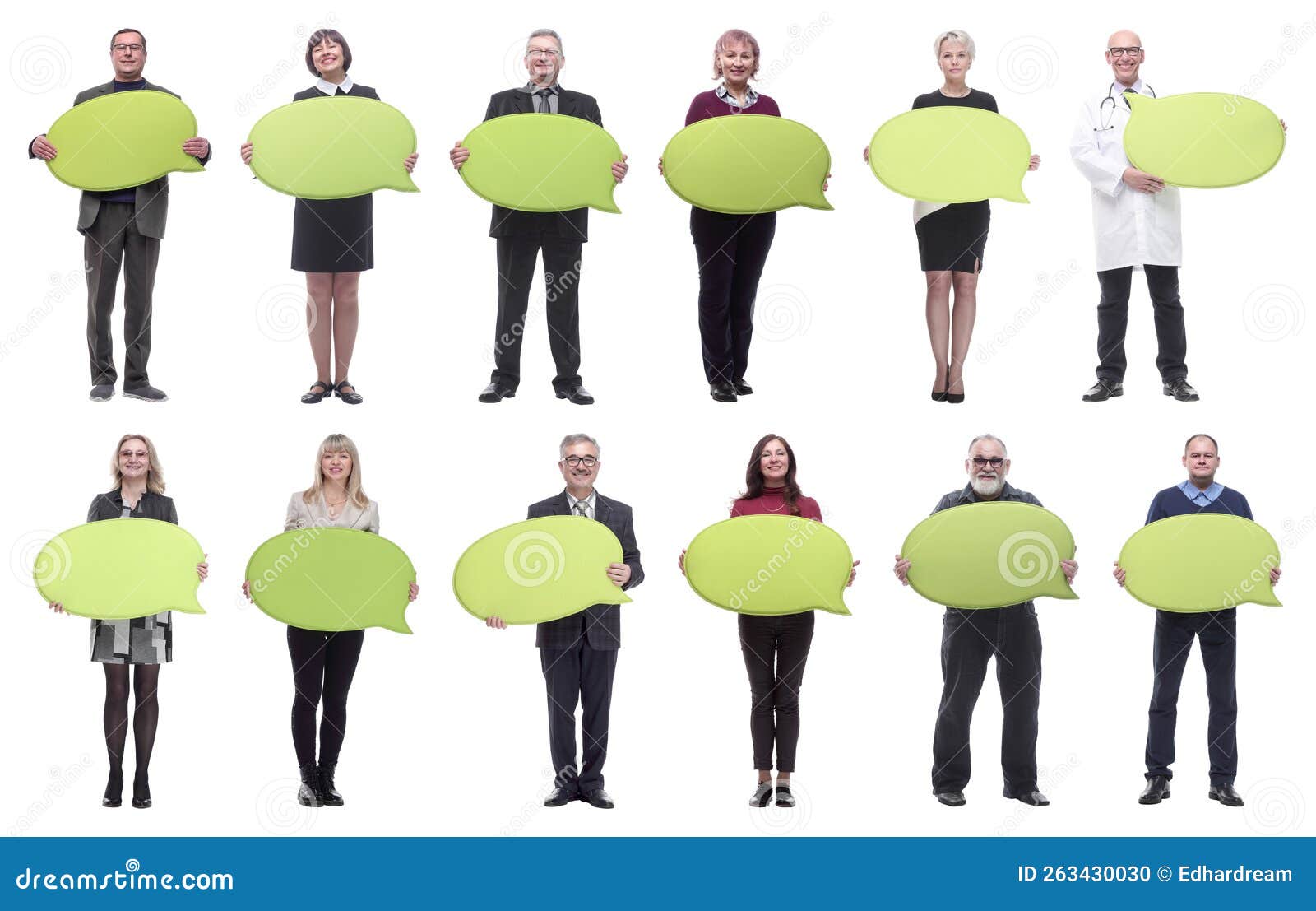 Group of Successful Business People with Comments Stock Photo - Image ...