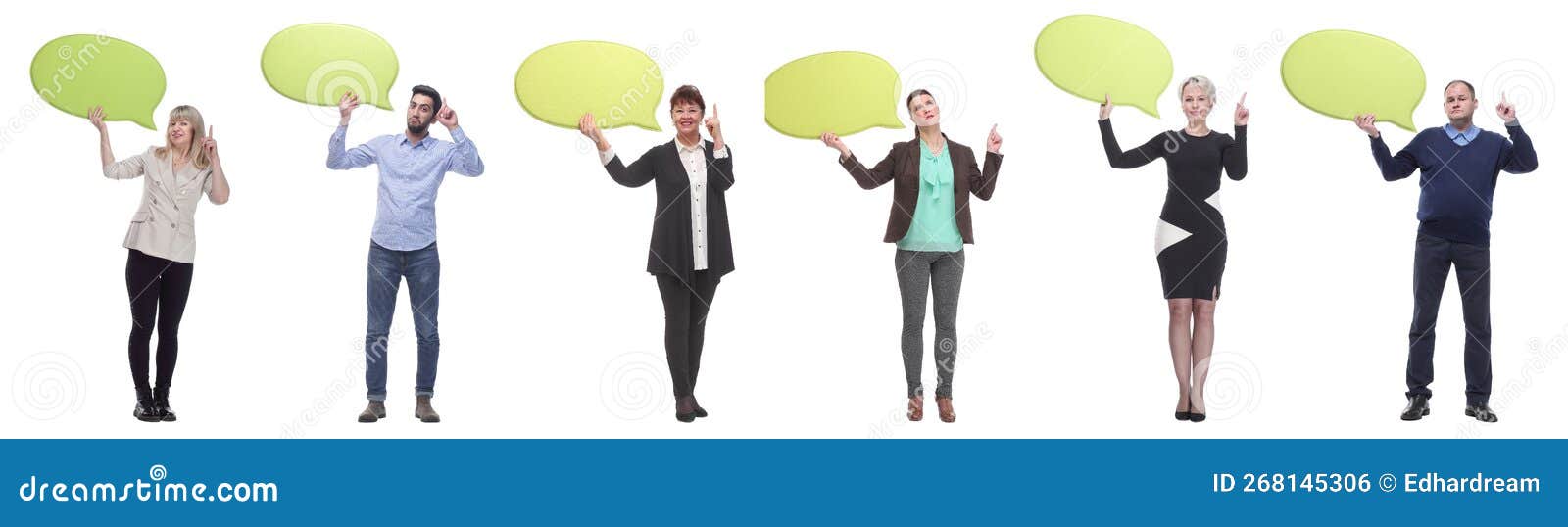 Group of Successful Business People with Comments Stock Photo - Image ...