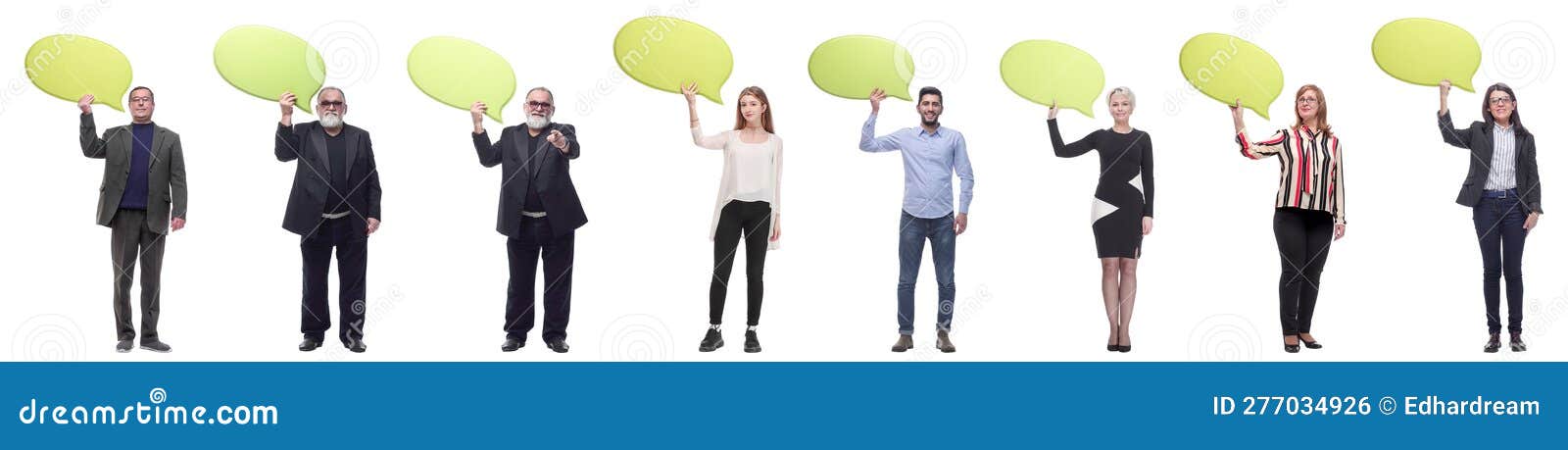 Group of Successful Business People with Comments Stock Photo - Image ...