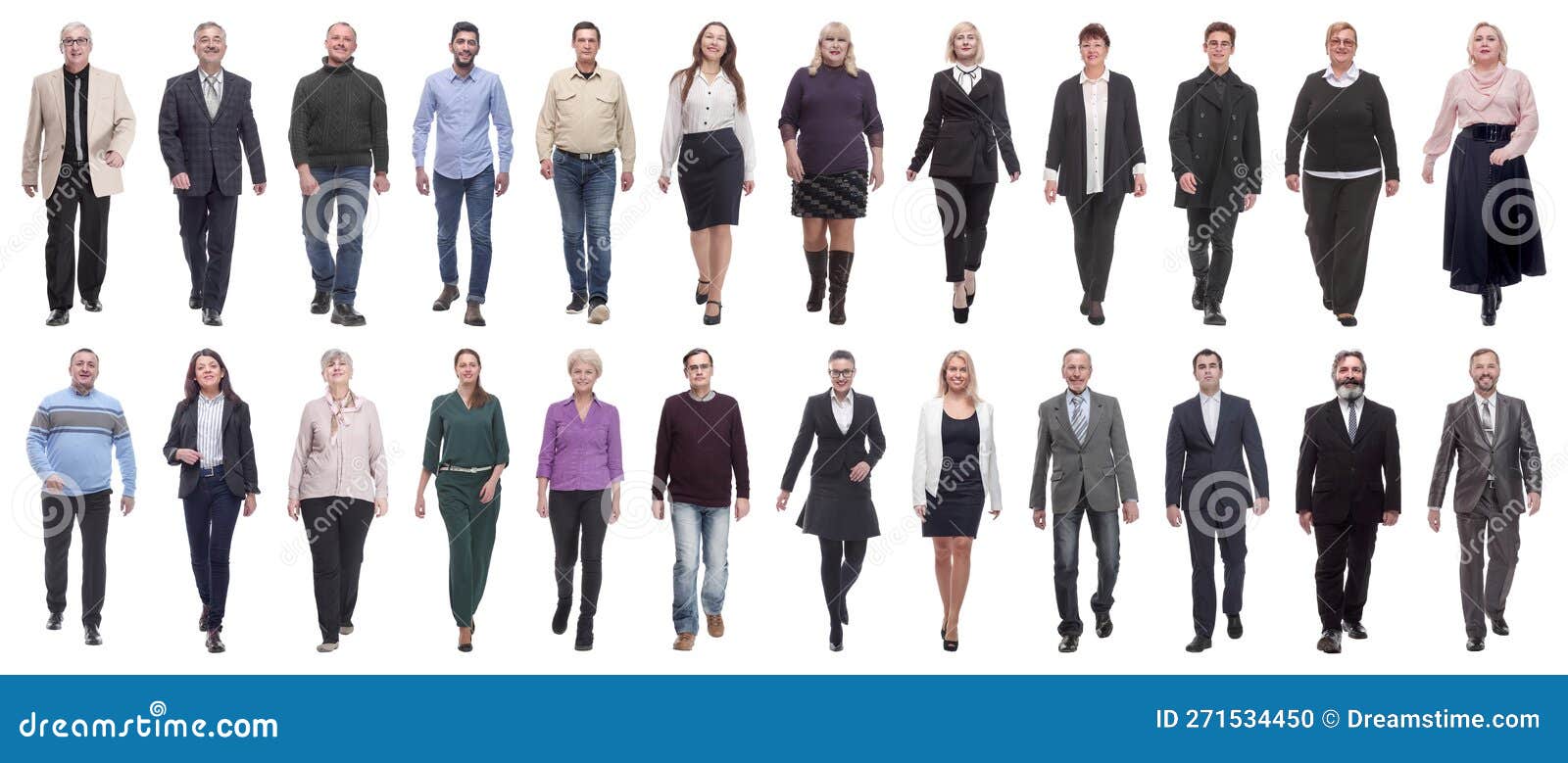 Group of Successful Business People in Motion Isolated Stock Photo ...