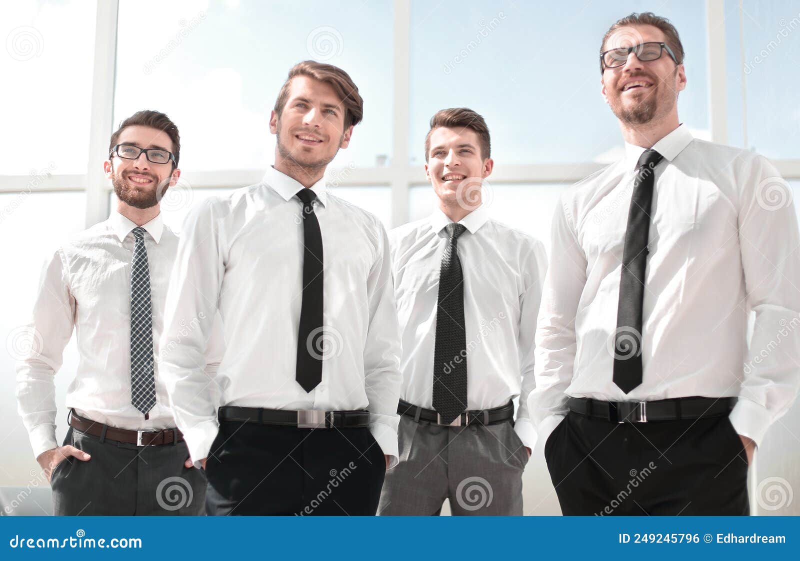 Group of Successful Business People Standing Near the Window. Stock ...
