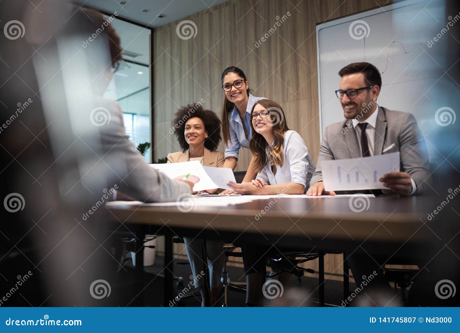 Group of Successful Business People at Work in Office Stock Image ...