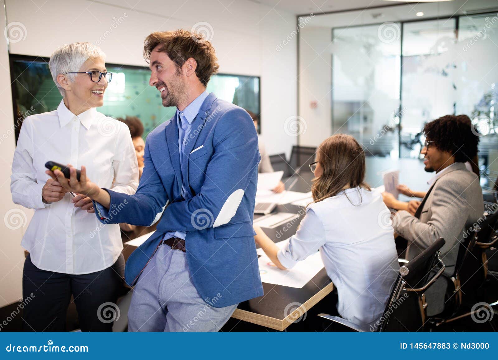 Group of Successful Business People at Work in Office Stock Image ...