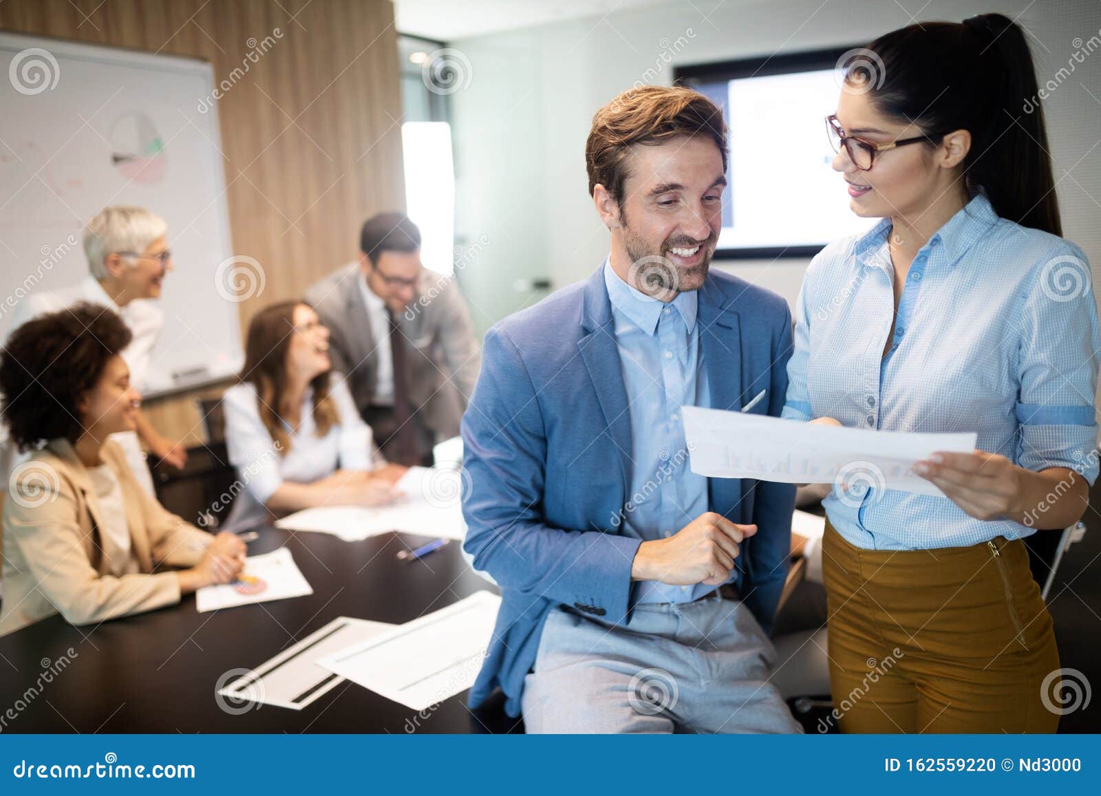Group of Successful Business People at Work in Office Stock Photo ...