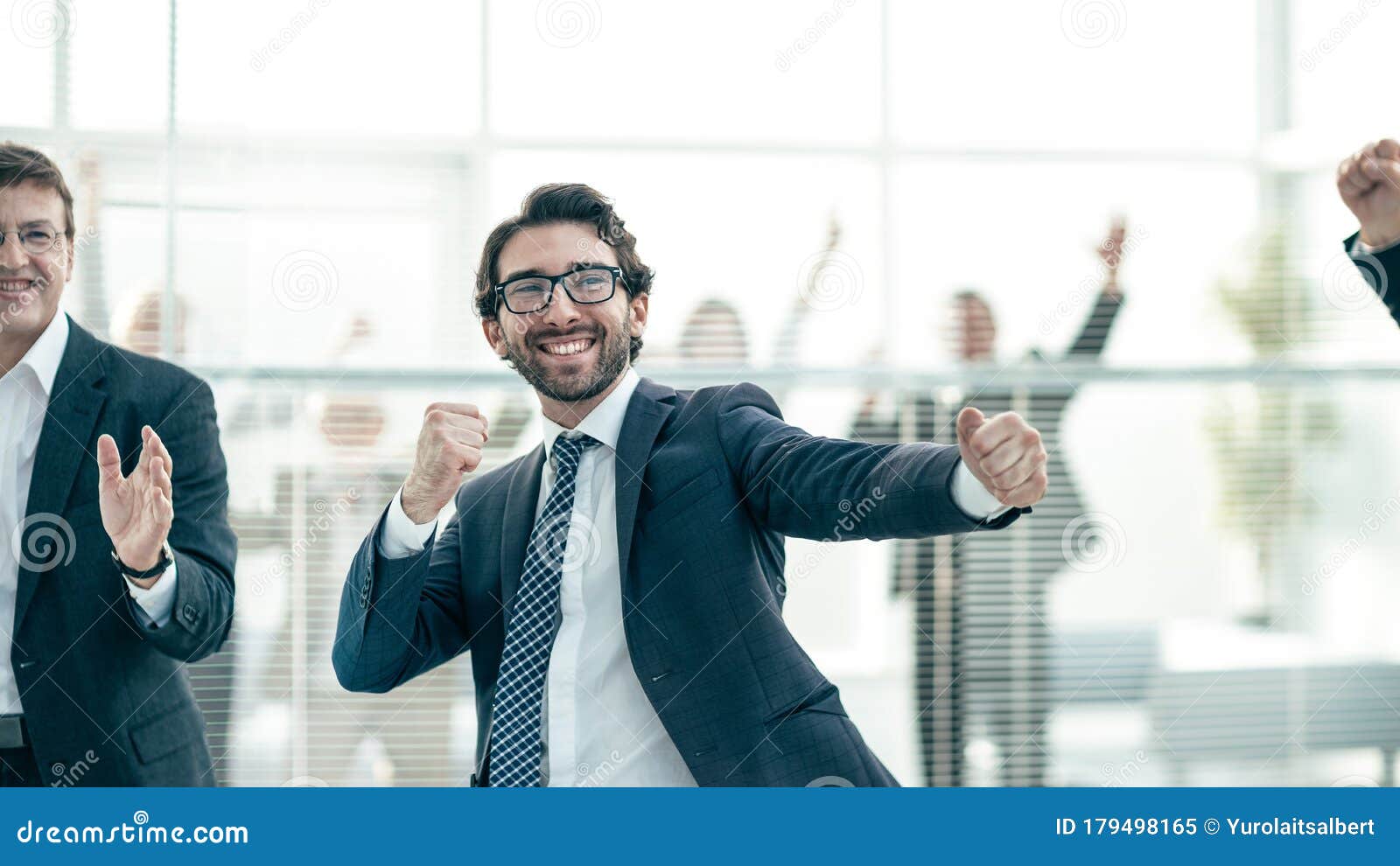 Group of Successful Employees is Celebrating in the Office. Stock Image ...