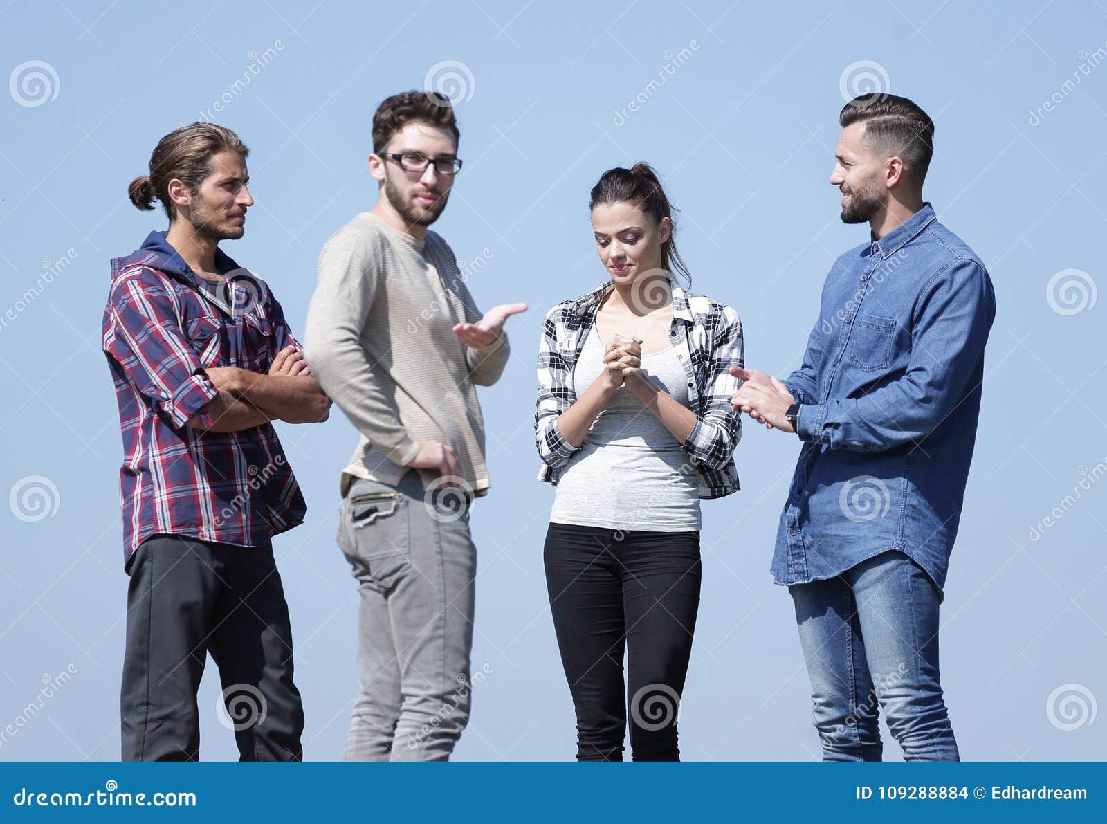 Group of Successful Students Communicating Together Stock Photo - Image ...