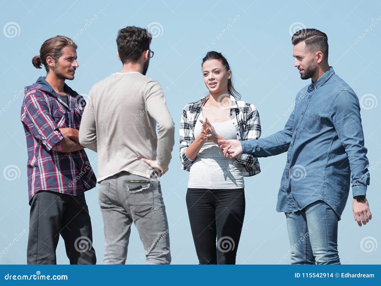 Group of Successful Students Communicating Together Stock Photo - Image ...