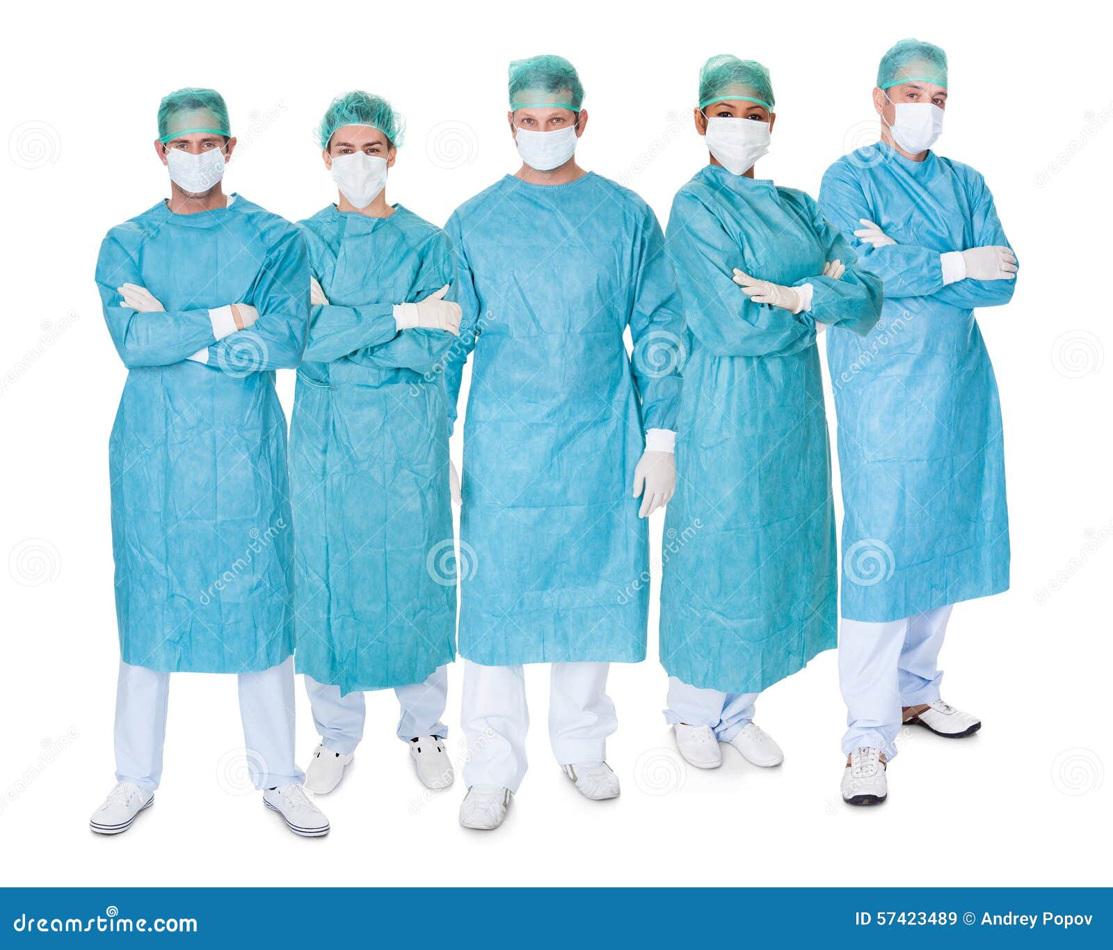 Group of Surgeons Over White Stock Image - Image of smile, surgeon ...