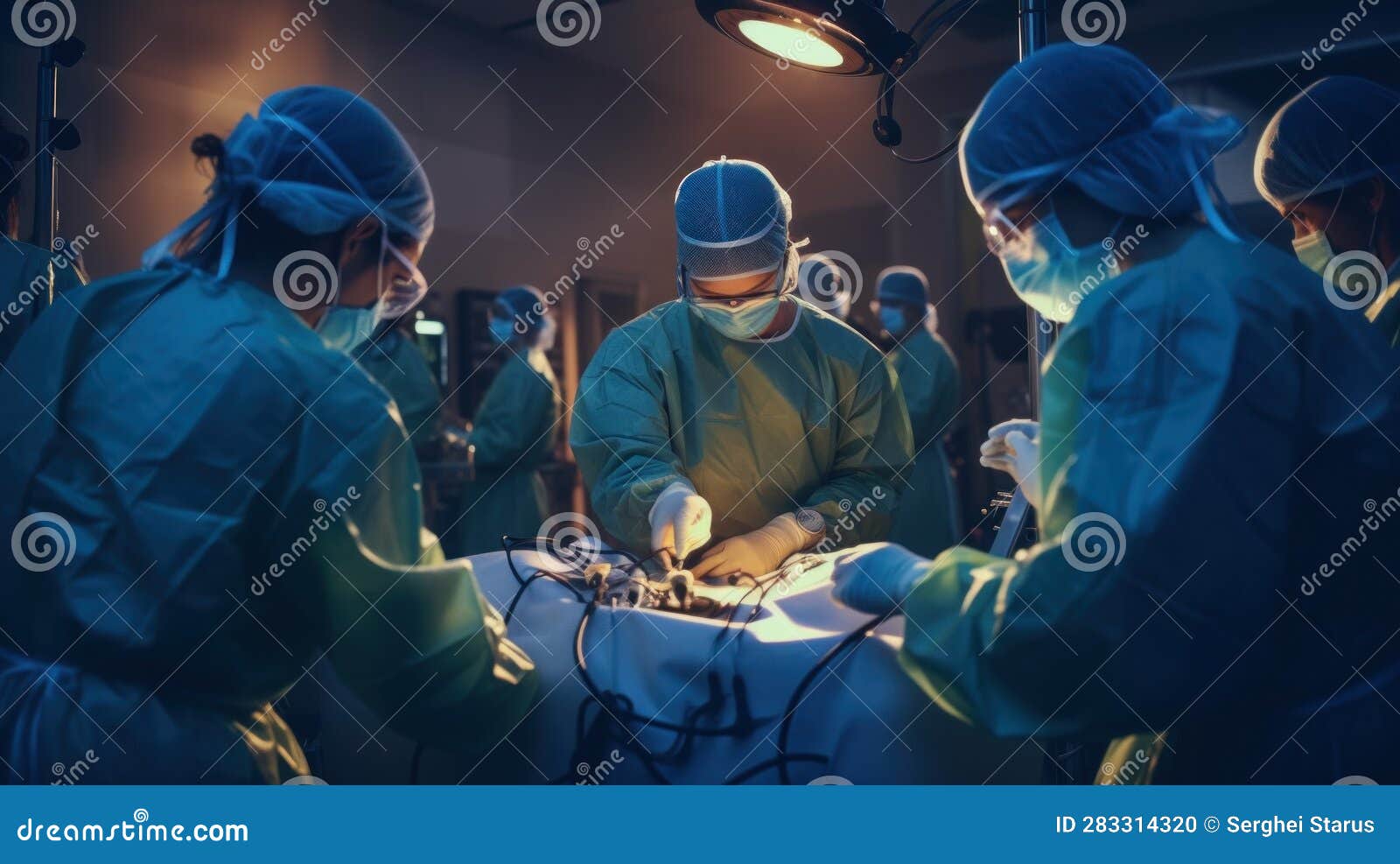 A Group of Surgeons Performing Surgery in an Operating Room. Generative ...
