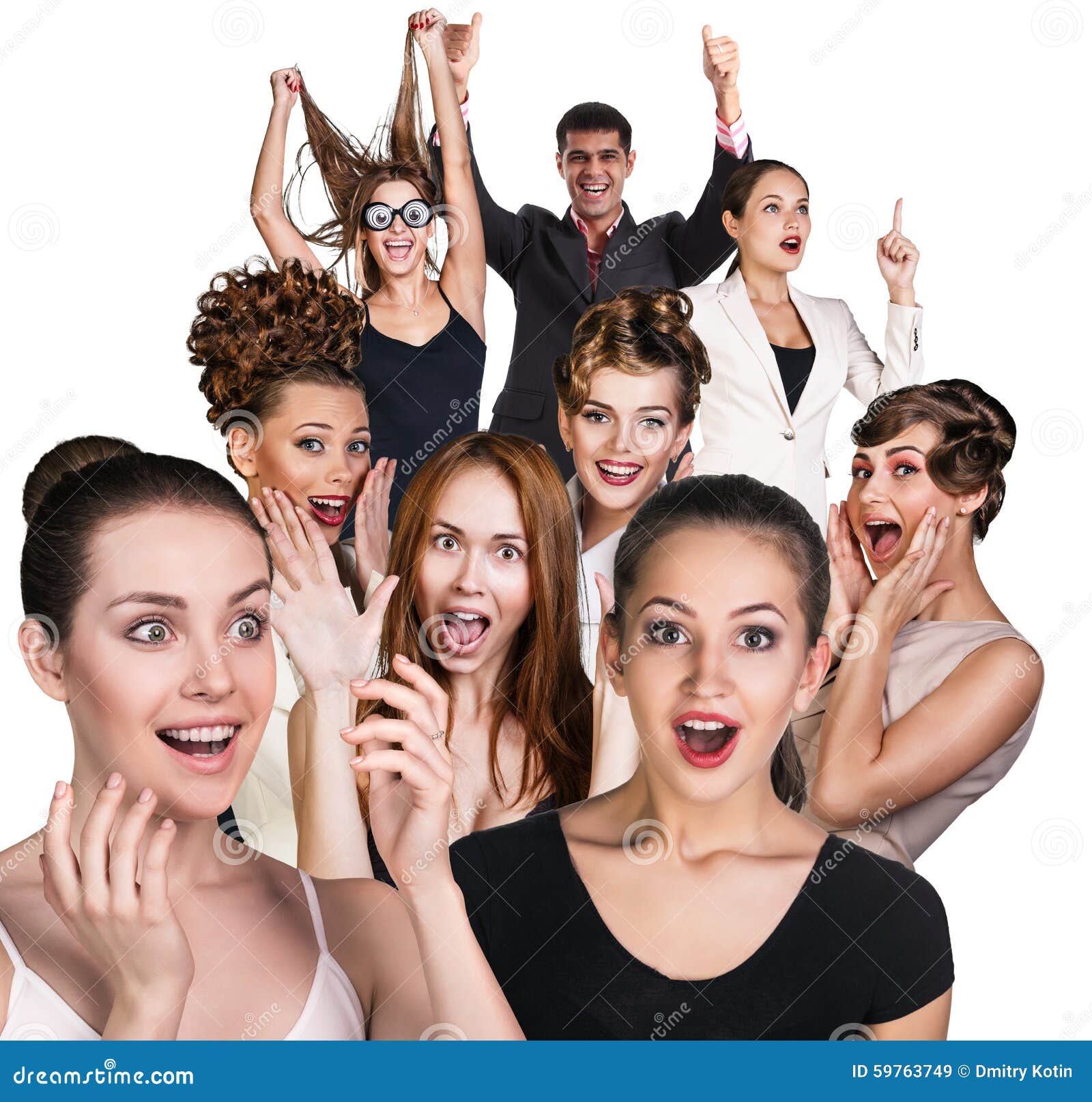 Group of surprised people stock image. Image of businesswoman - 59763749