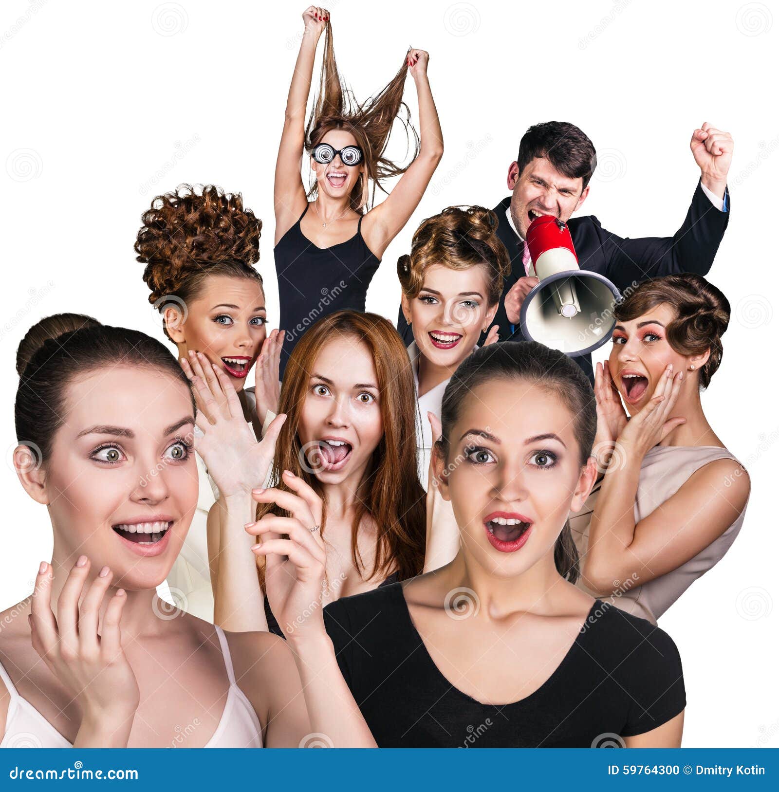 Group of surprised people stock photo. Image of look - 59764300