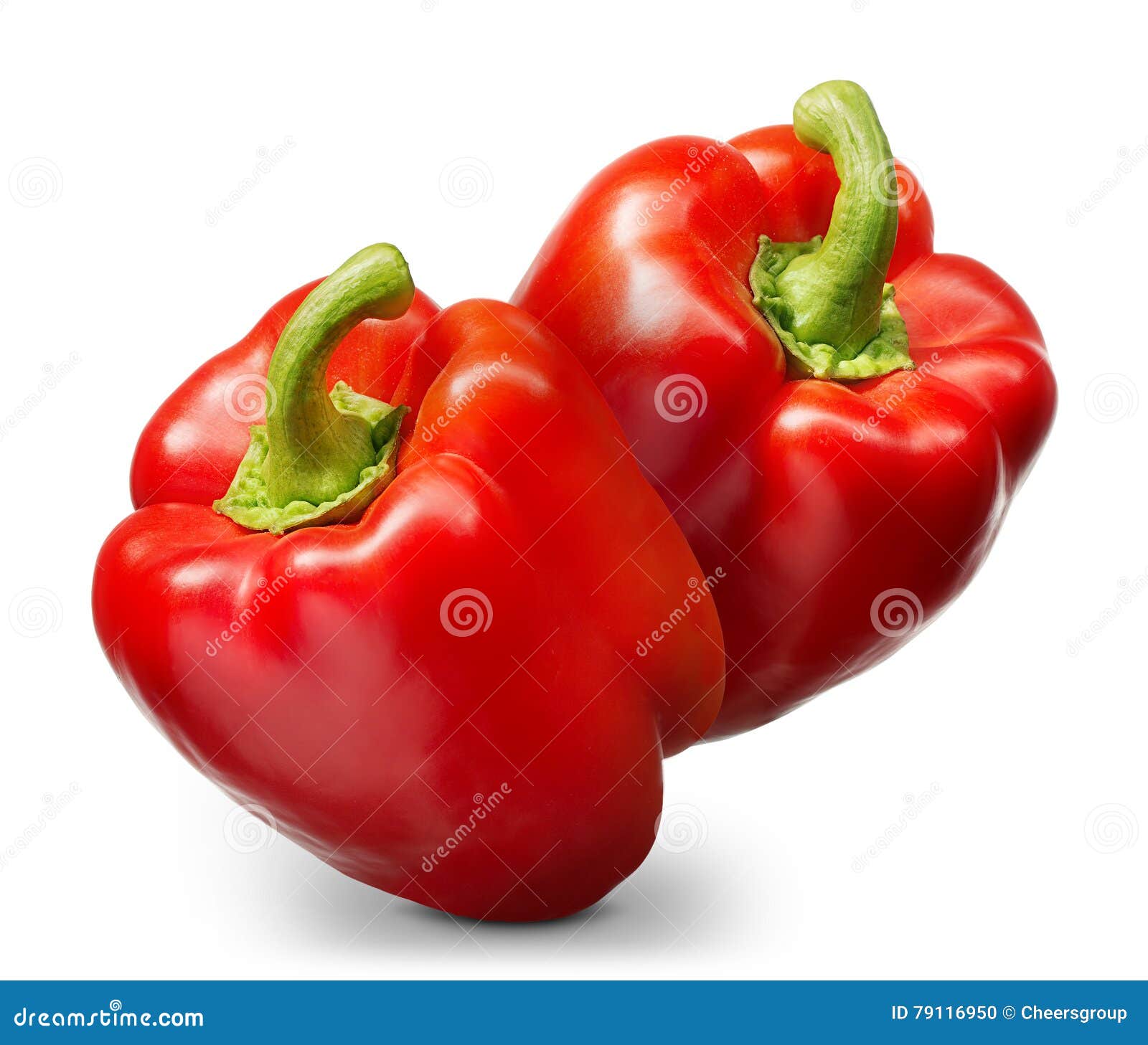 Group of Sweet Red Pepper Isolated on White Stock Photo - Image of ...