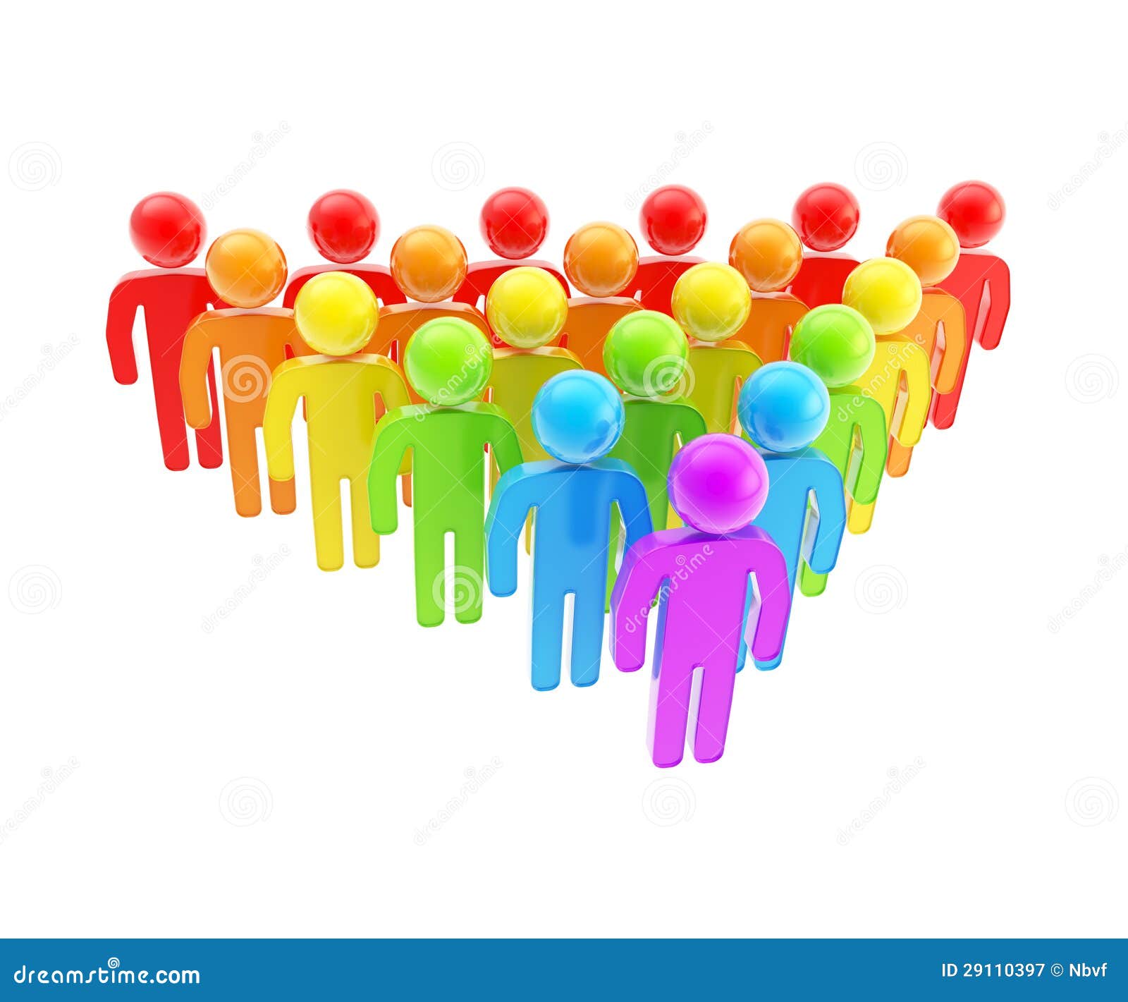 Group of Symbolic Human Figures Isolated on White Stock Illustration ...