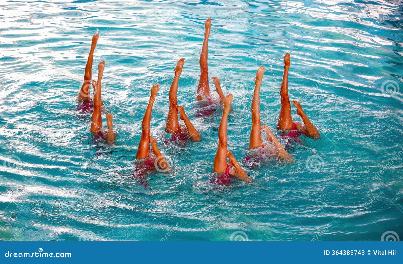 Synchronized Swimmers Forming A Circle Stock Image | CartoonDealer.com ...
