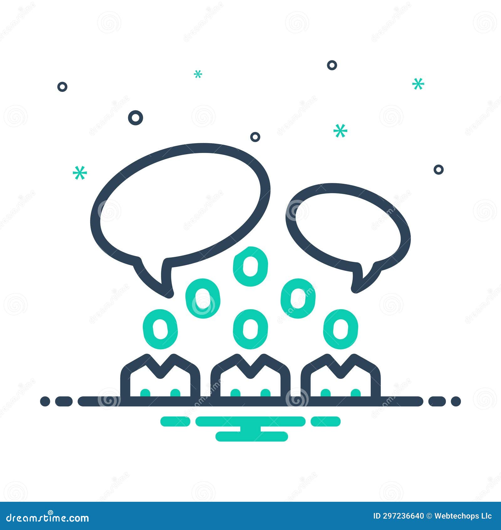 Mix Icon for Group Talk, Discussion and Communication Stock Vector ...