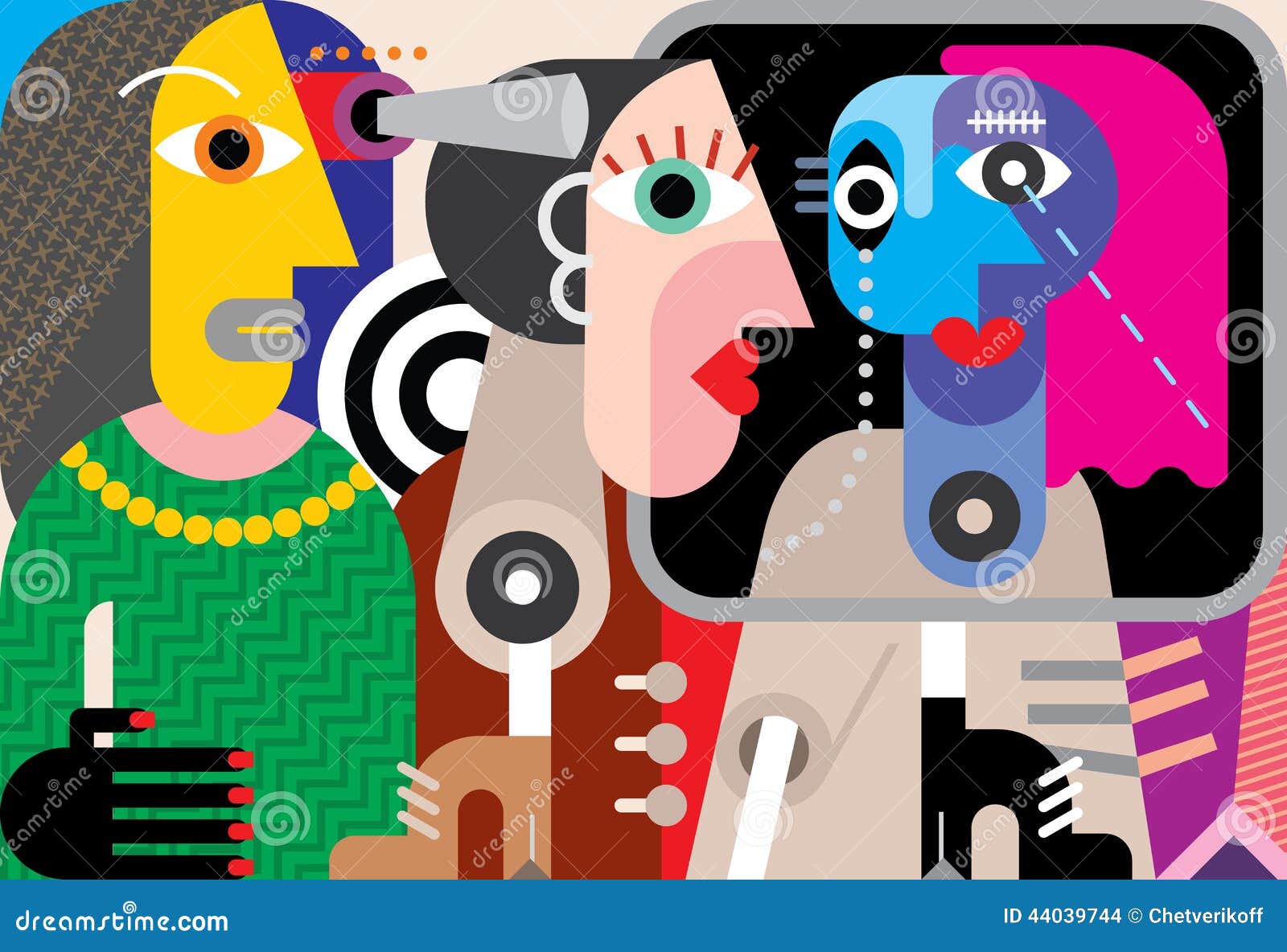 Group of talking people stock vector. Illustration of hand - 44039744