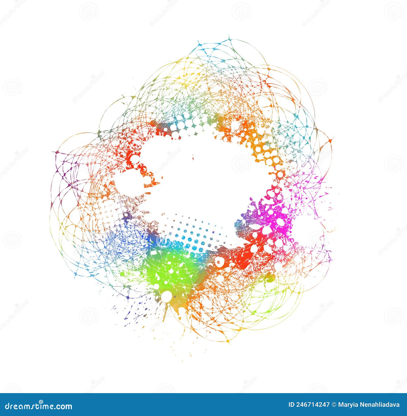 Abstract Colorful Background of Blots and Scribbles. Vector ...