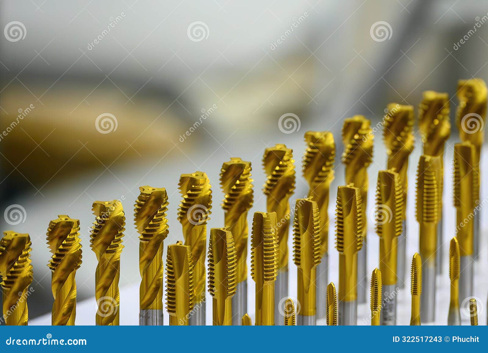 The Group of Tapping Tool Special Coating for CNC Machine Stock Image ...