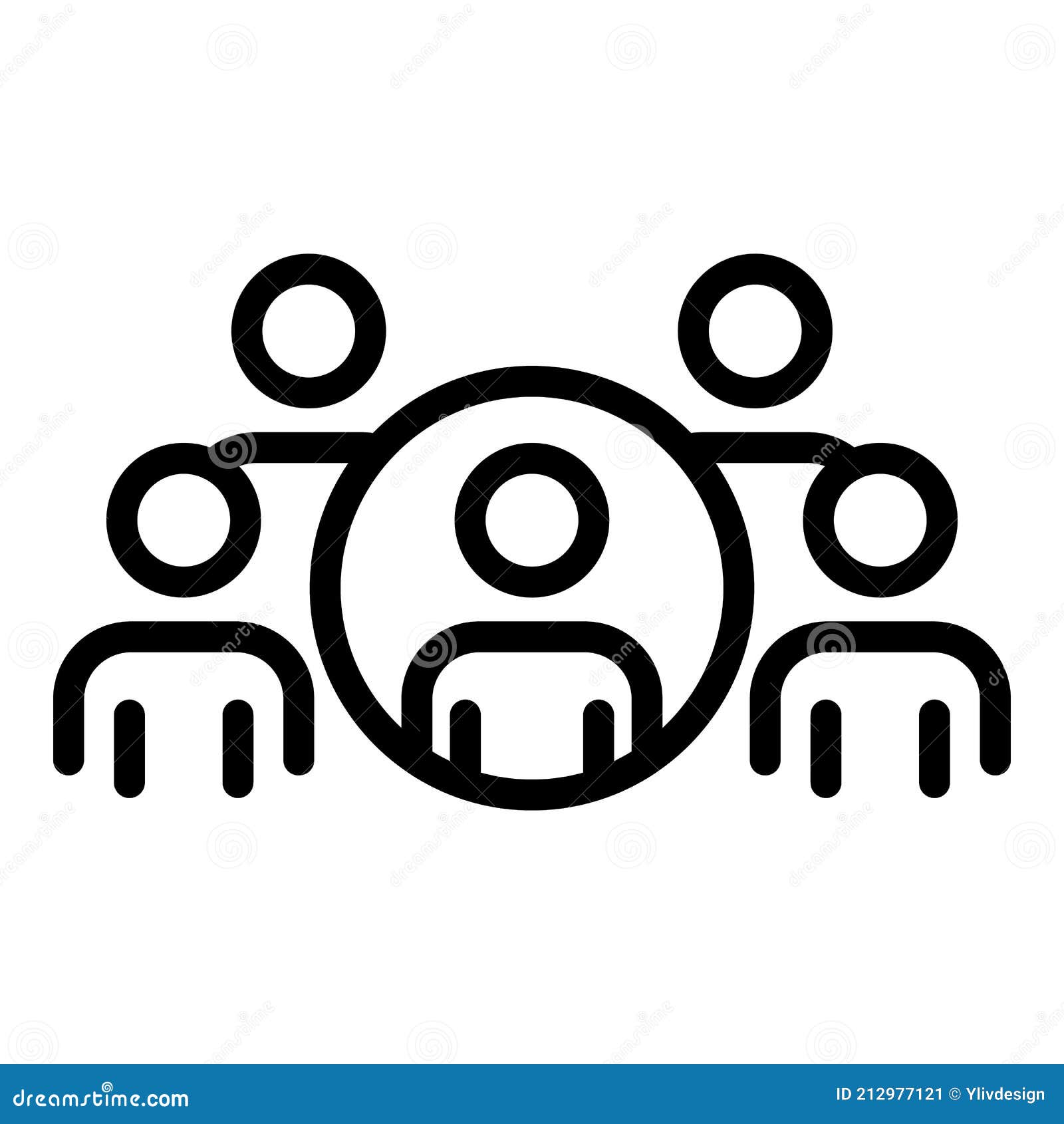 Group Target Audience Icon, Outline Style Stock Vector - Illustration ...
