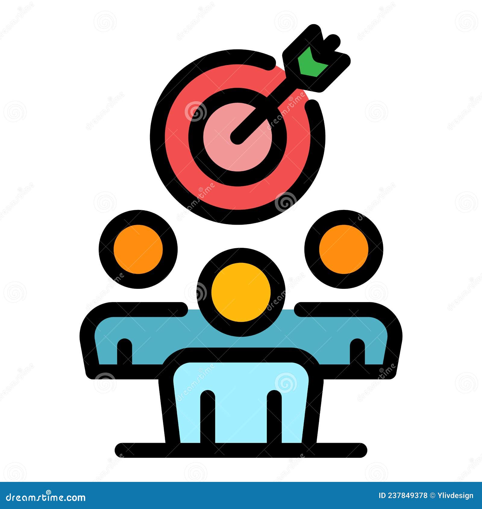 Group Target Credibility Icon Color Outline Vector Stock Vector ... Group Target Credibility Icon Color Outline Vector Stock Vector ...