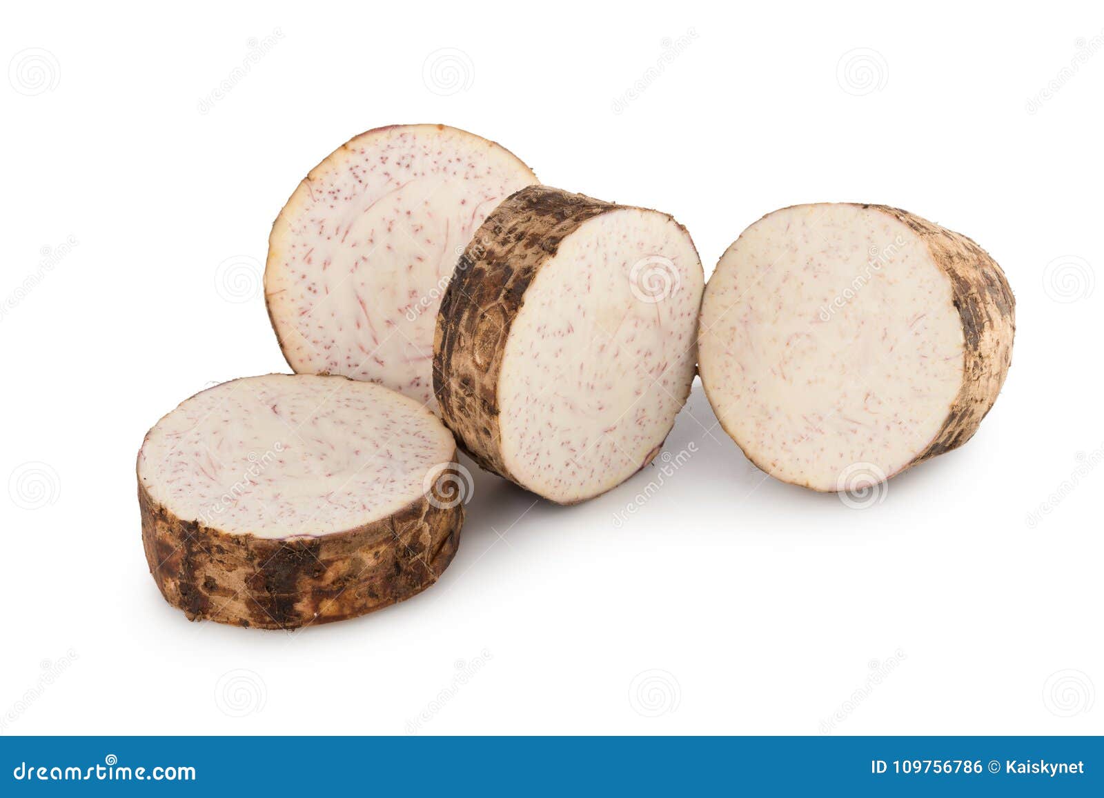 Group of Taro Root Isolated on White Background. Stock Photo - Image of ...