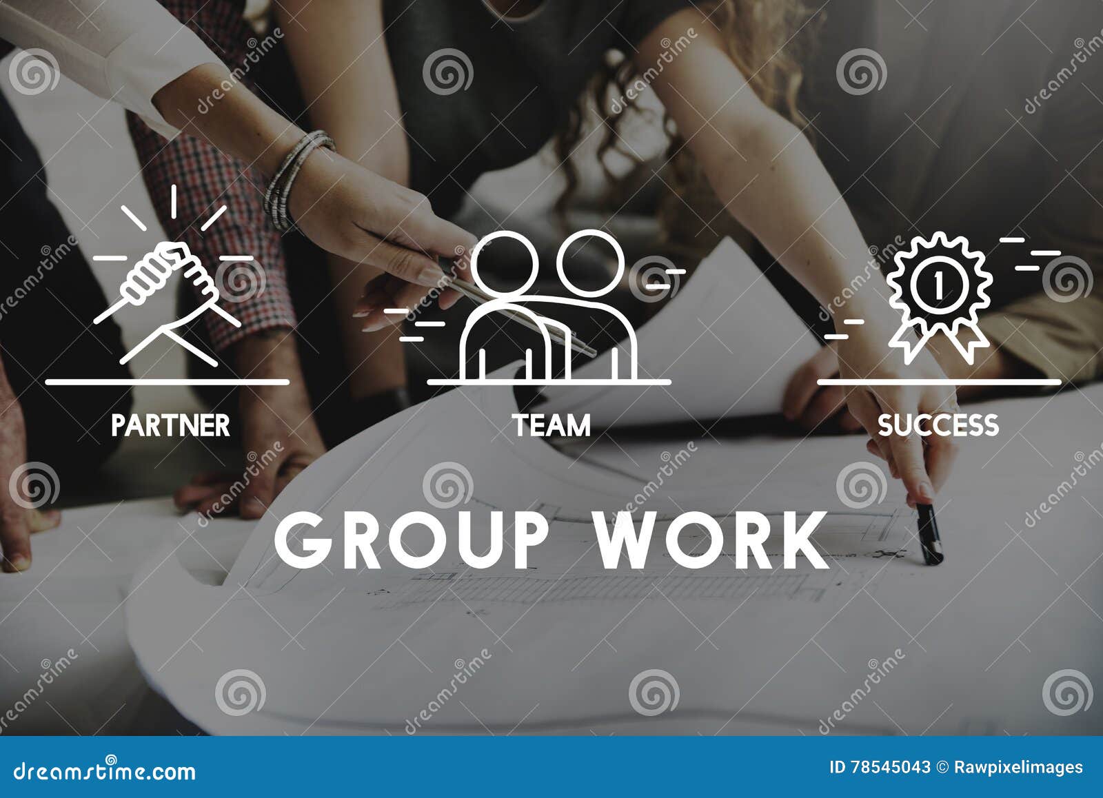 Group Team Work Organization Concept Stock Image - Image of graphic ...