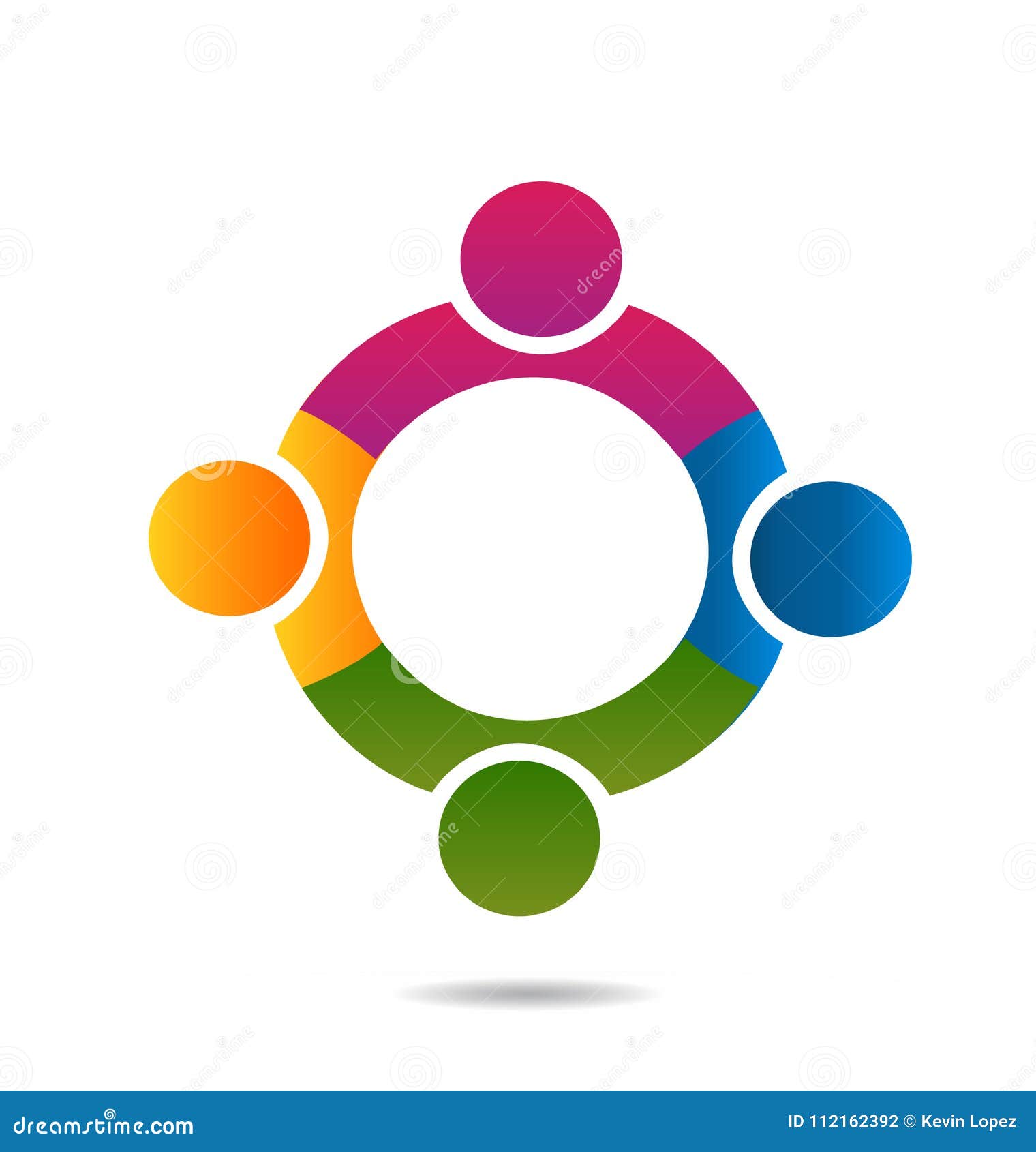 Group of Teamwork People Forming a Circle Icon Stock Vector ...