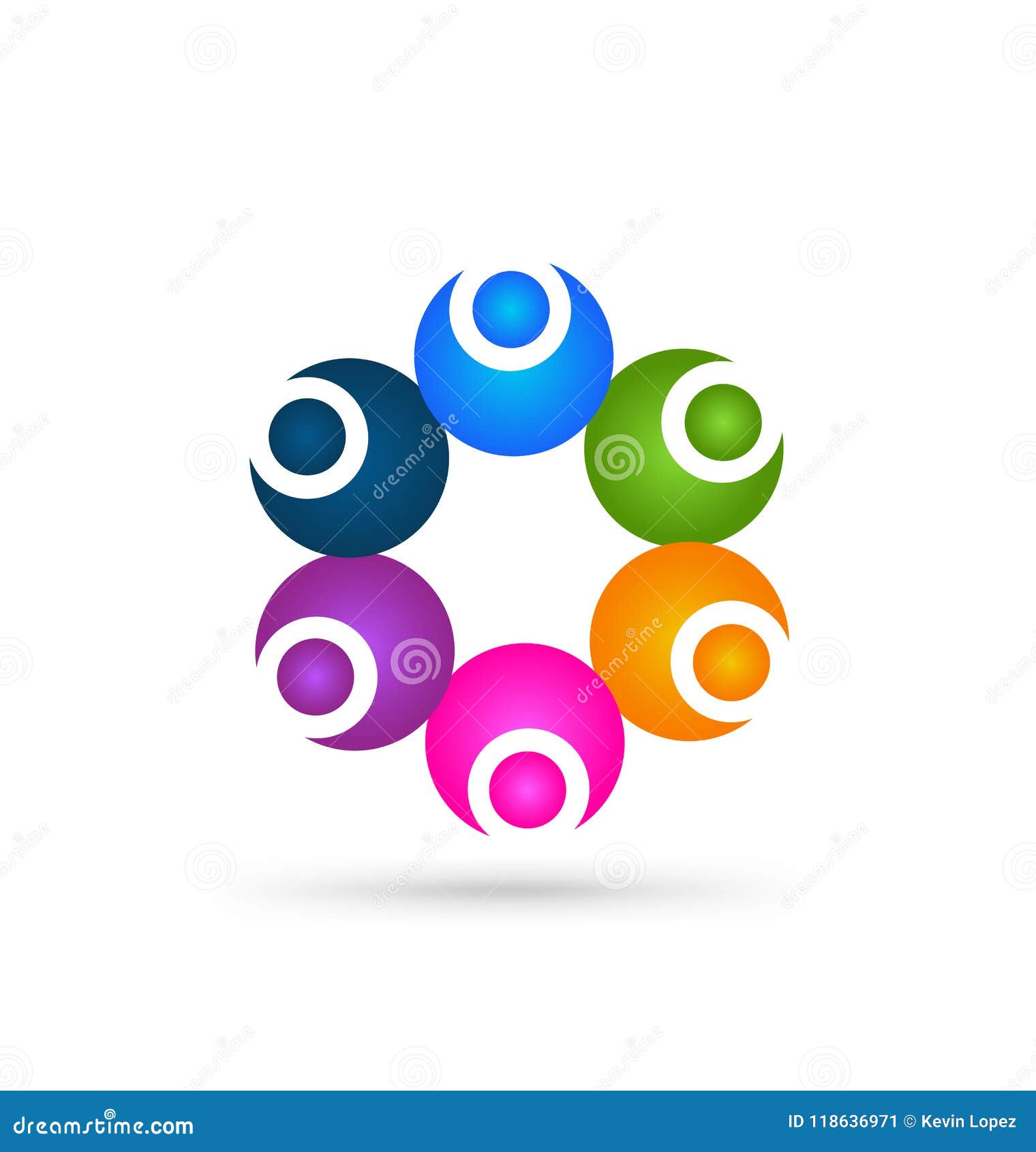 Group Teamwork People, Strong Partnership, Vector Logo Stock Vector ...