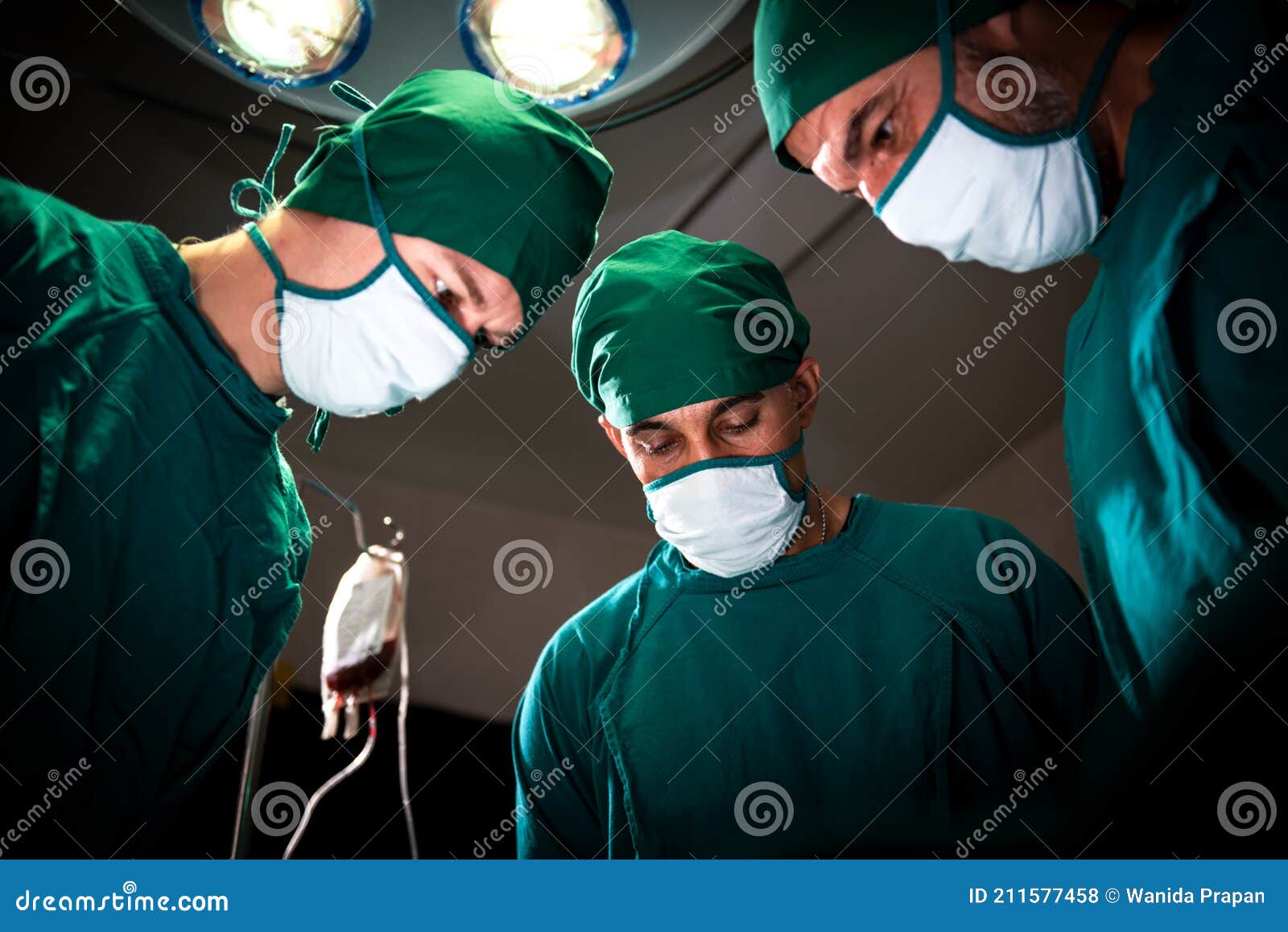 Group and Teamwork of Surgeons in the Hospital Operating Room. Stock ...