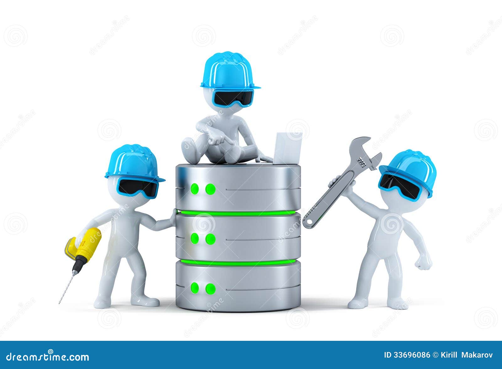 Data Base Concept Structure, Cartoon Style Vector Illustration ...