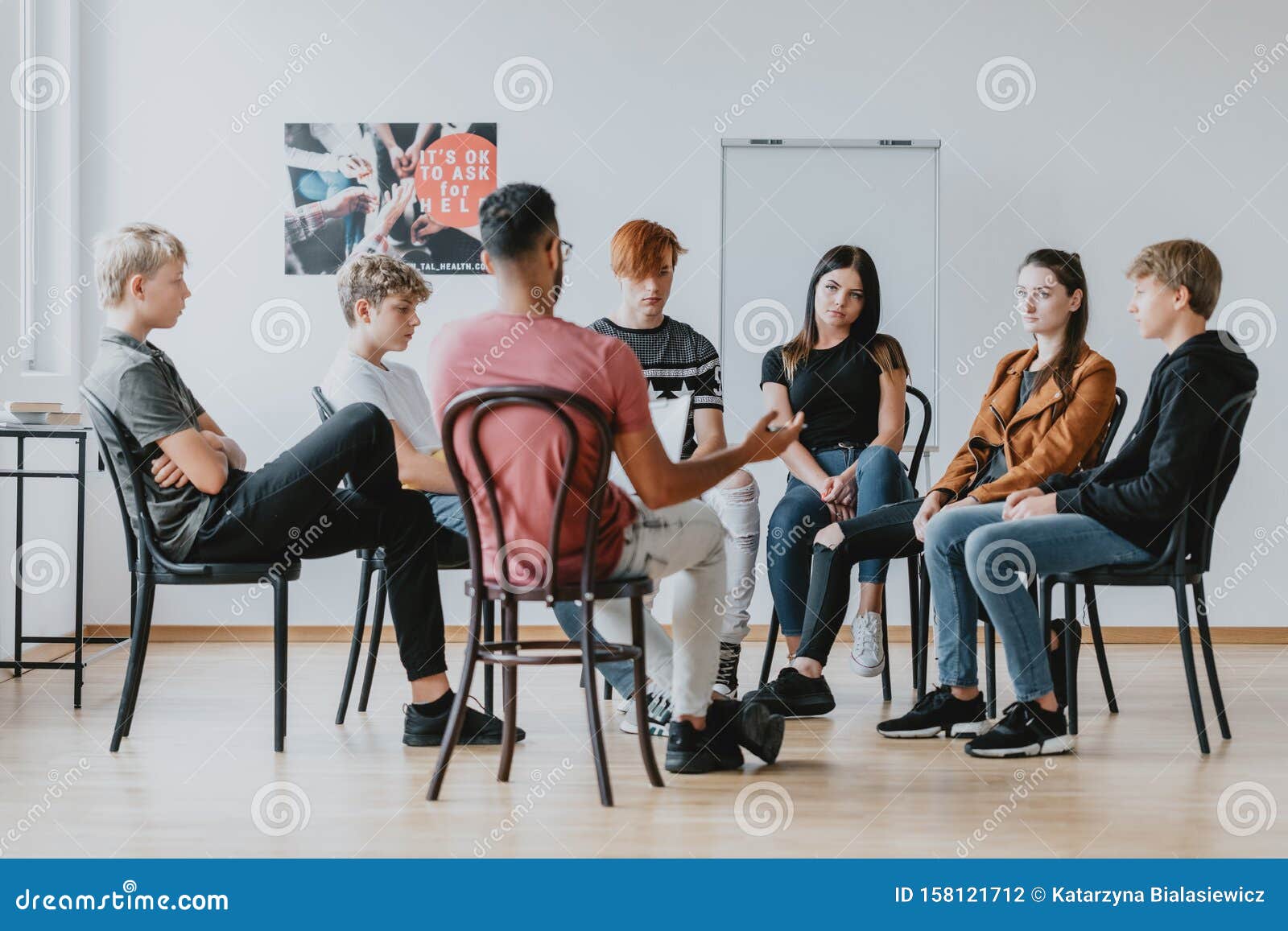 Discussing in the circle stock photo. Image of theater - 158121712