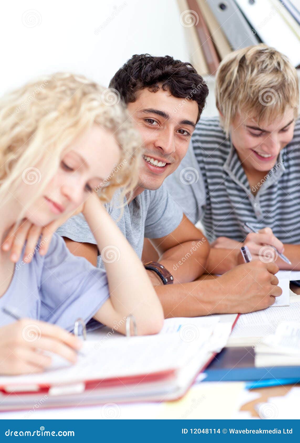A Group of Teenagers Studying Together Stock Photo - Image of group ...